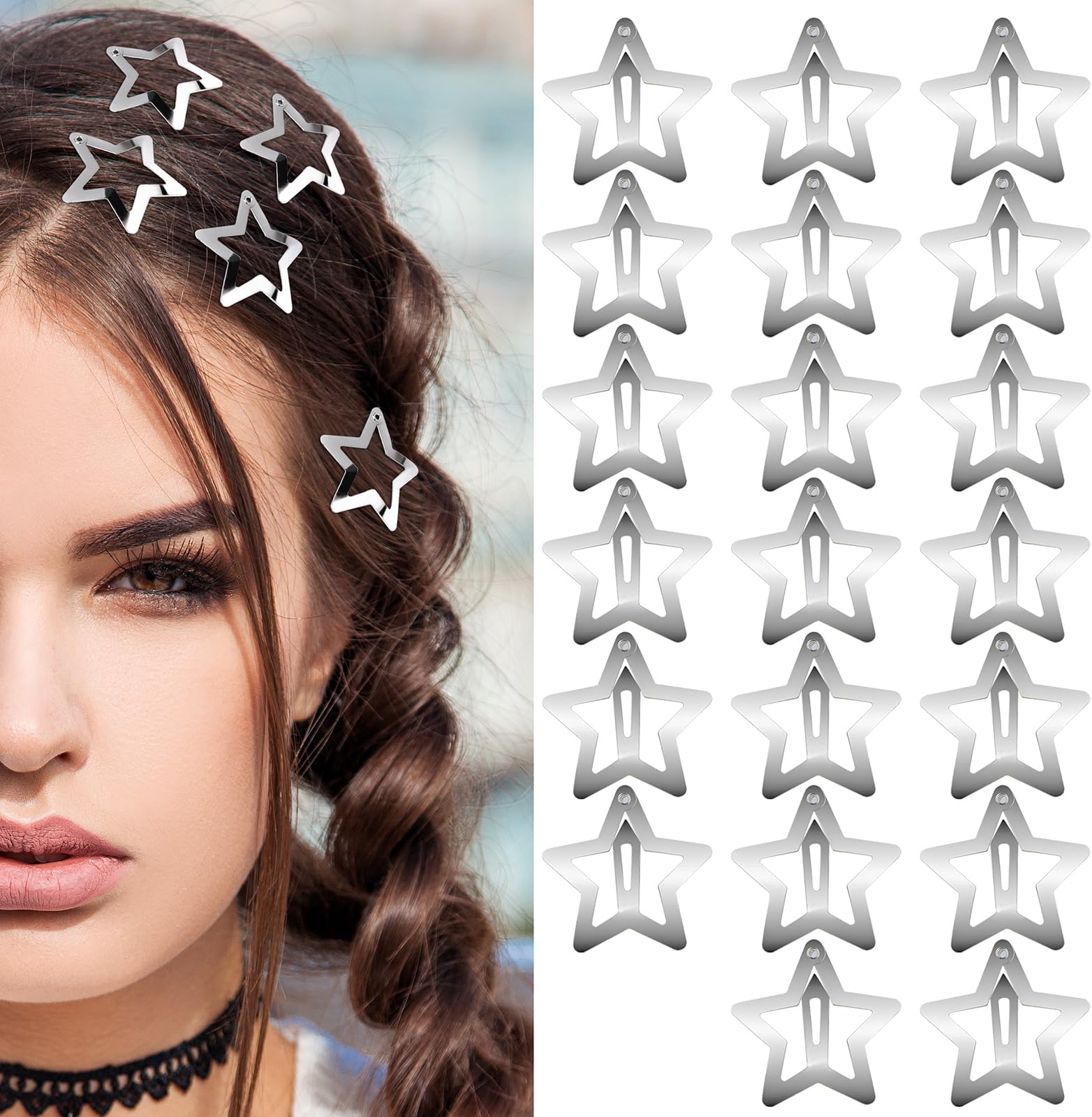 Amazon.com : Acahhotxx 2pcs Lovely Star Wings Hair Clip Sweet Hairpins ...