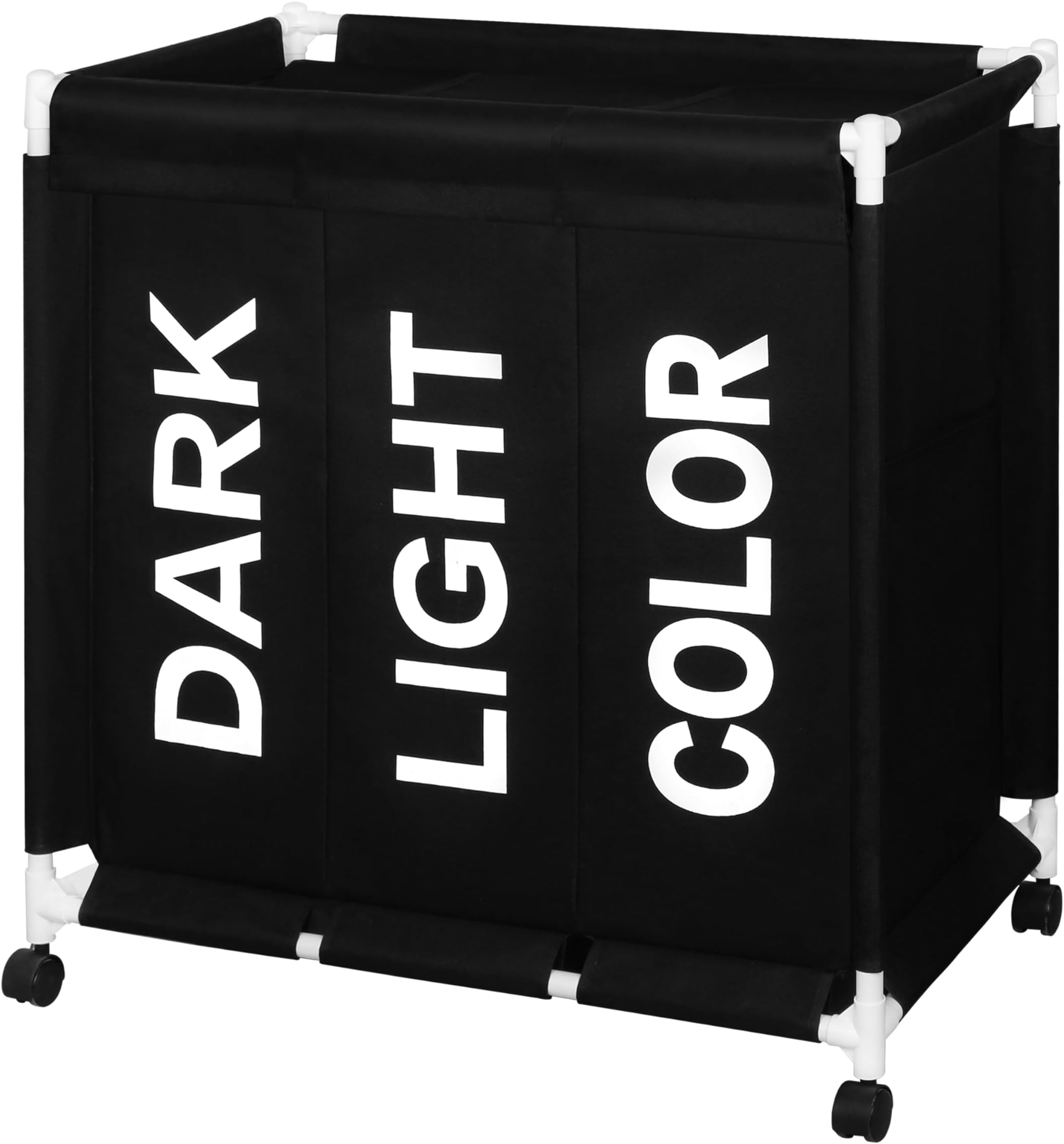 Amazon.com: ZOES HOMEWARE Laundry Sorter 3 Section, 170L Laundry Cart ...