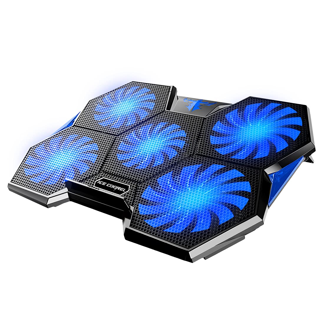 ICE COOREL Gaming Laptop Cooling Cooler Pad with 5 Big Cooling Fans ...