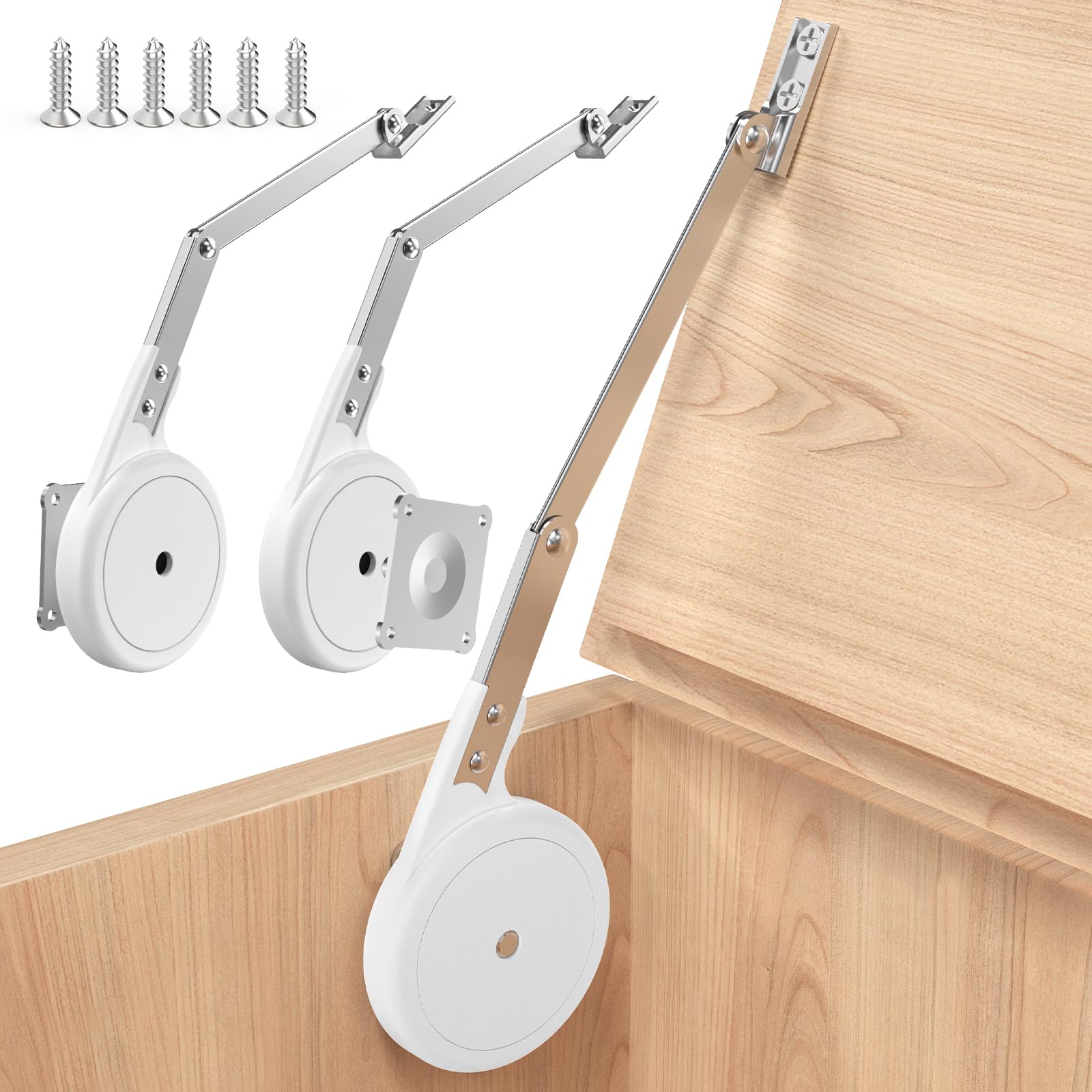 Snapklik.com : 2 Pack Soft Close Toy Box Hinges, Heavy Duty Lid Support ...