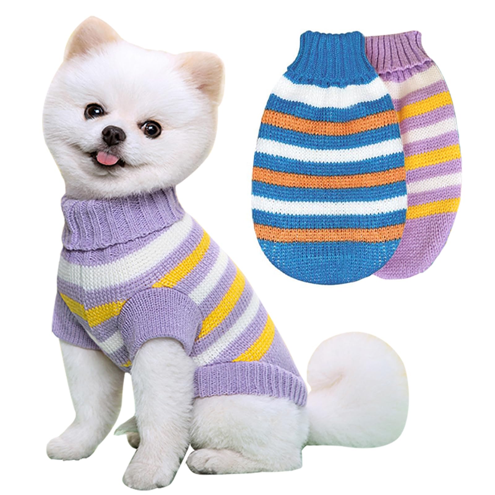 KASESSS 2 Pcs Dog Jumper, Winter Dog Jumpers Small, Warm Small Dog ...