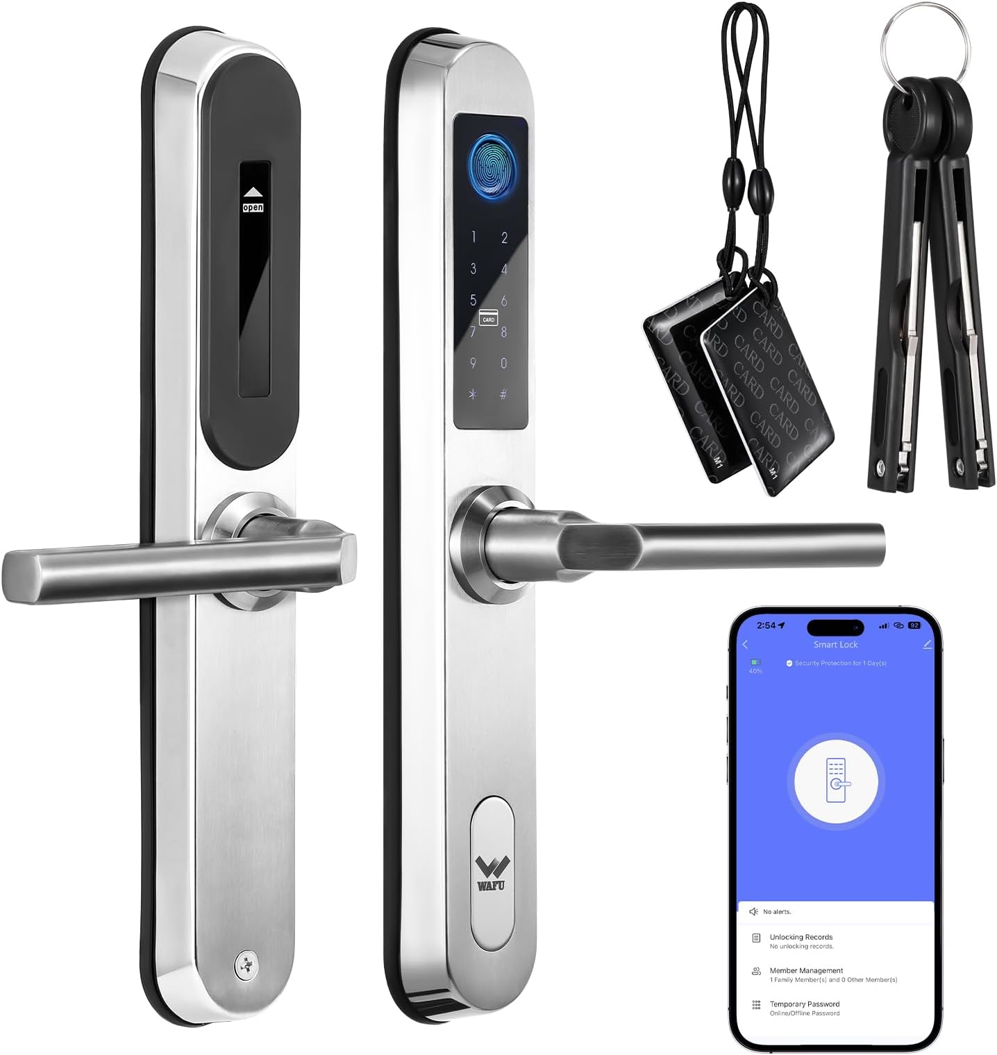 Amazon.com: Swokely Slim Smart Lock for Sliding Glass Door, Waterproof ...