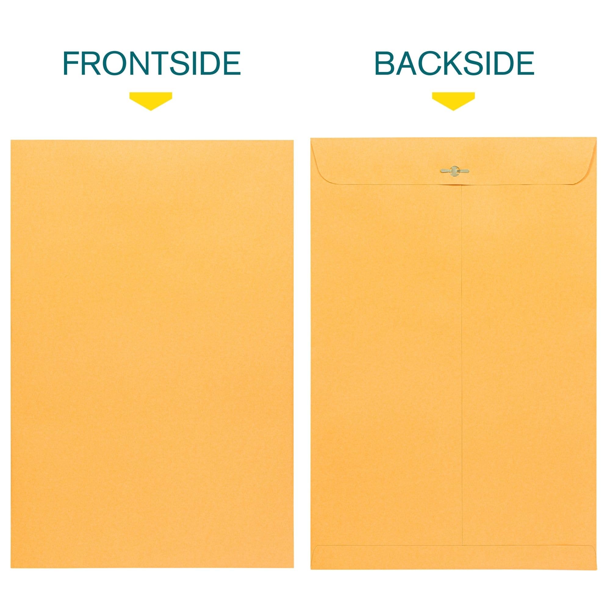 Cash Drop Envelopes 150 Premium Kraft Booklet Envelopes - 9x12 Side ...