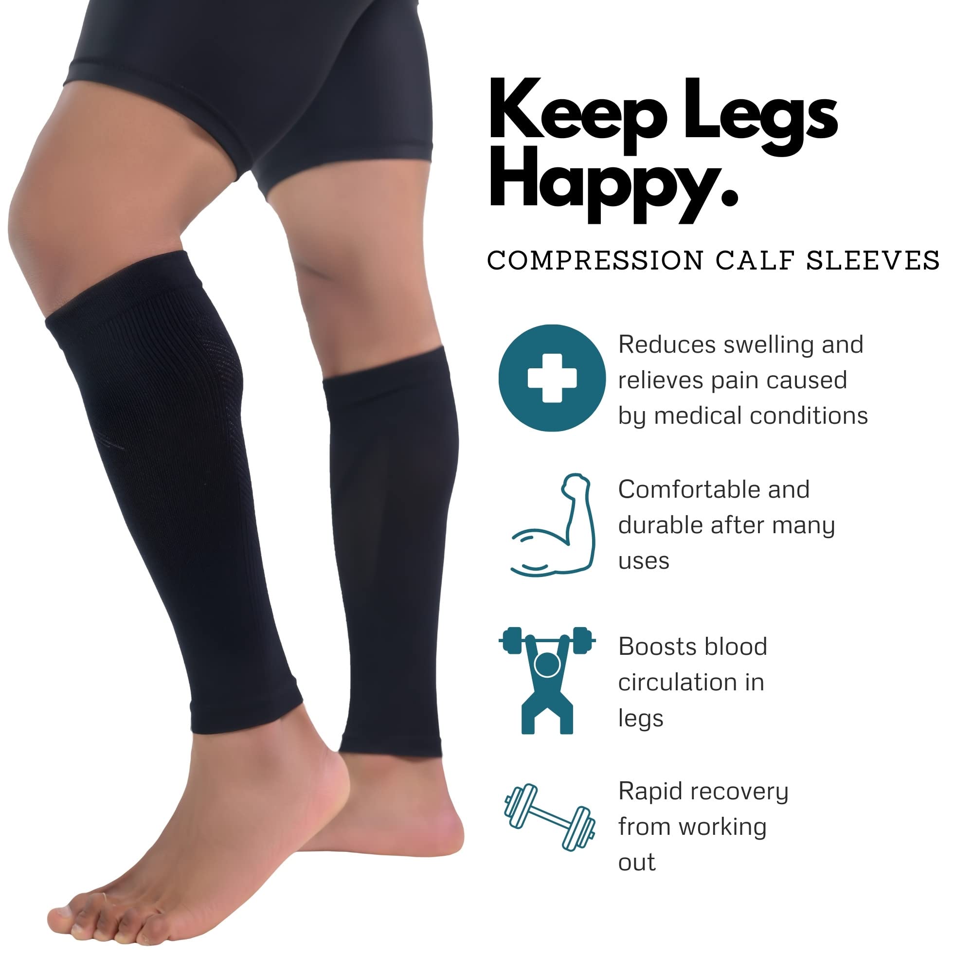 Snapklik.com : CompressionZ Calf Compression Sleeves