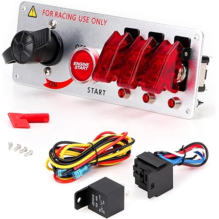 Amazon.com: Ignition Switch Panel (12V) 5 in 1-B Car Racing Switch ...