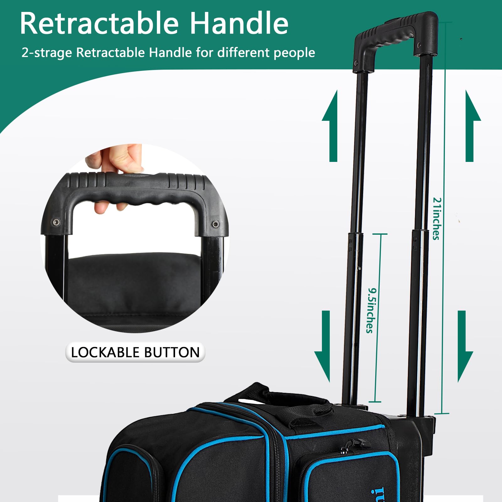 Snapklik.com : Goloni Bowling Roller Bags,bowling Ball Bag,two Ball ...