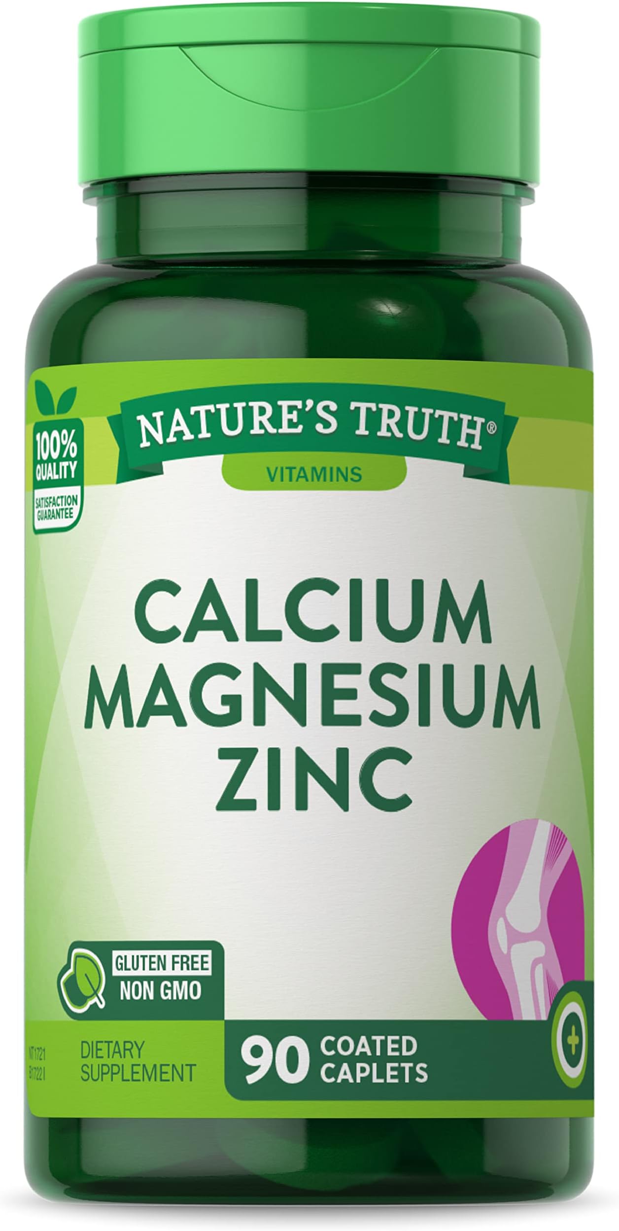 Amazon.com: Nature's Bounty Calcium Magnesium & Zinc Caplets, Immune ...