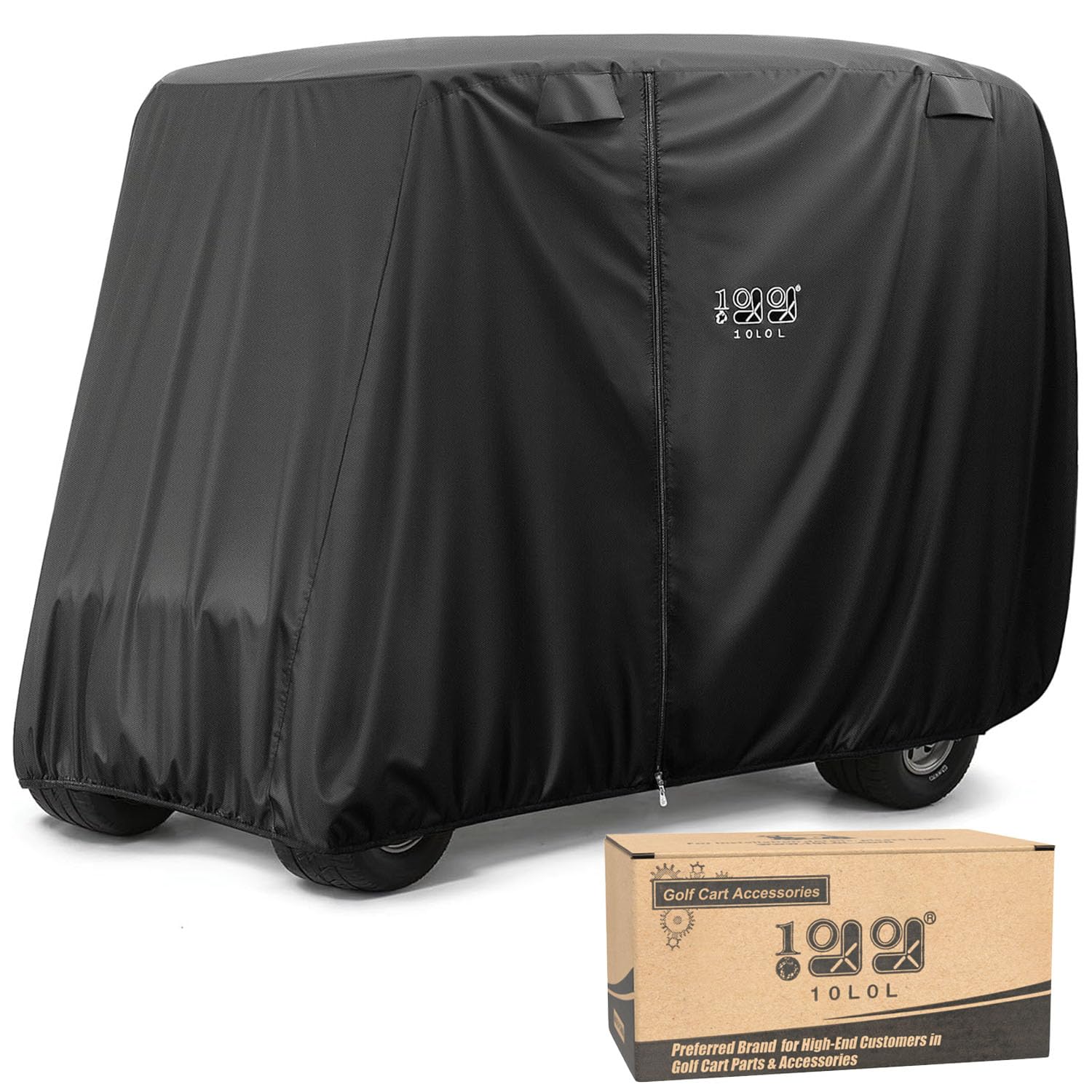 Snapklik.com : 10L0L Universal 2-4 Passenger Golf Cart Cover For EZGO