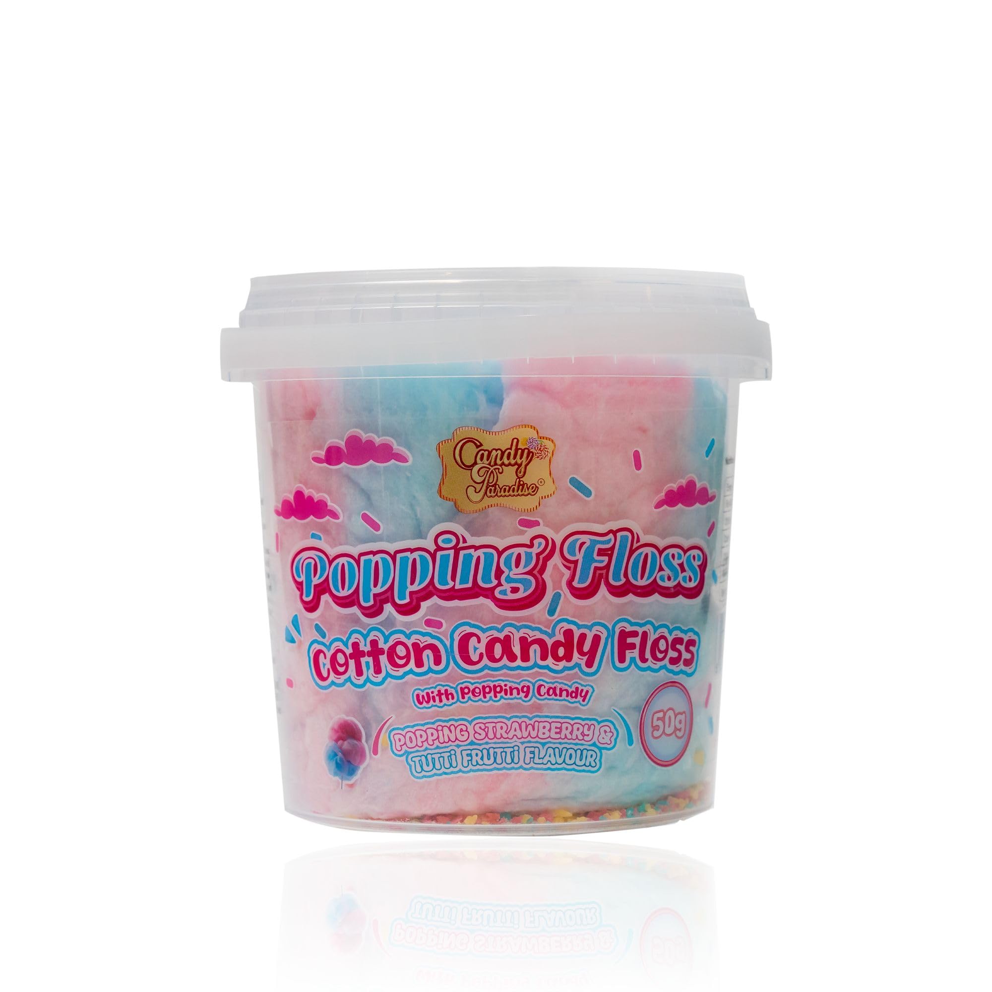 Tutti Frutti Cotton Candy 30 Pcs White Twisty Pops Lollipops Tutti