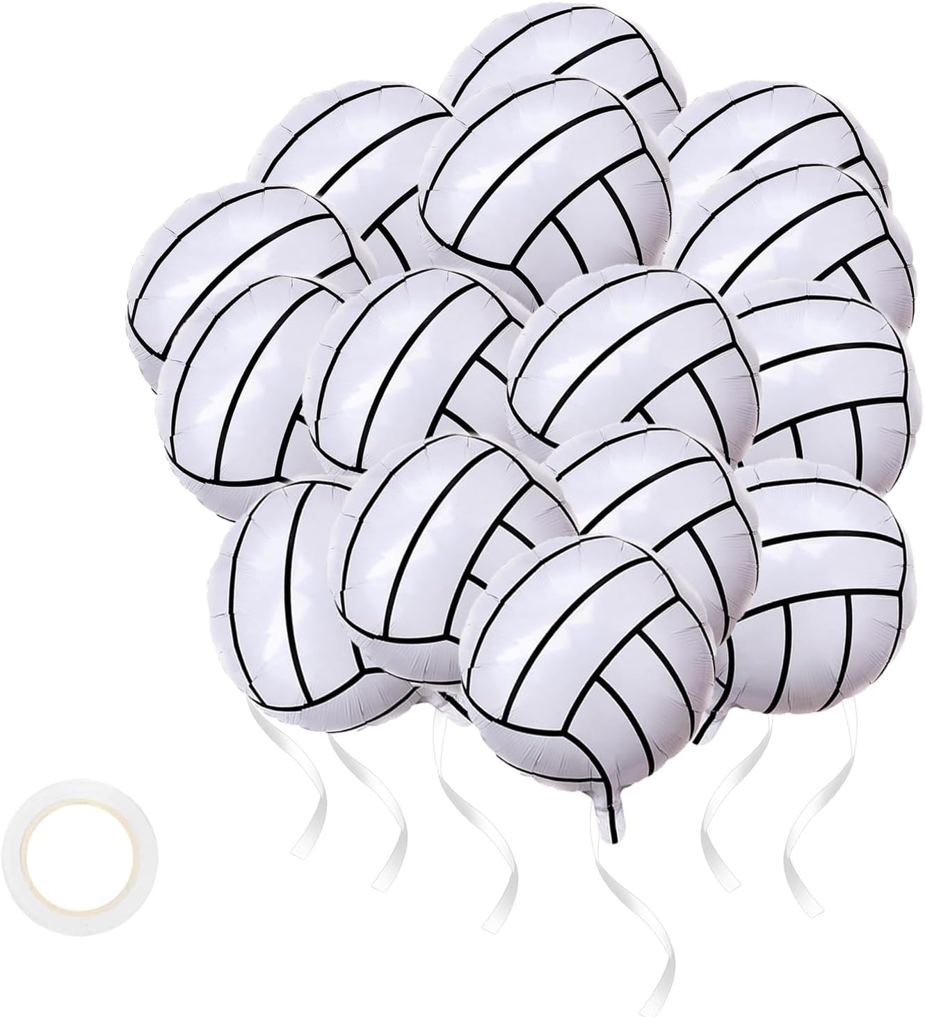 Amazon.com: 15PCS Volleyball Balloons, 18inch Inflatable Volleyball ...