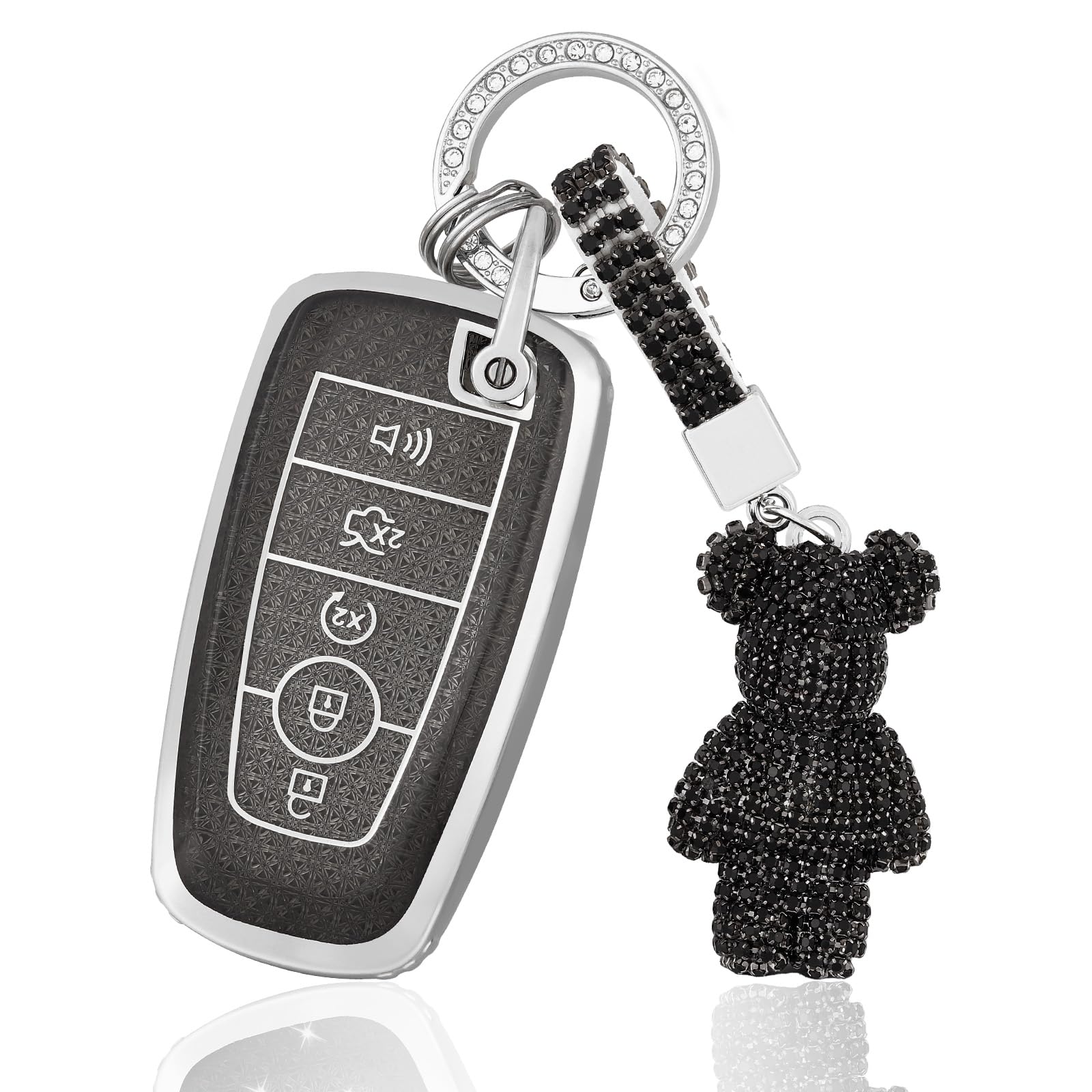Amazon.com: OFF WE GO for Ford Key Fob Cover with Bear Keychain, Soft ...
