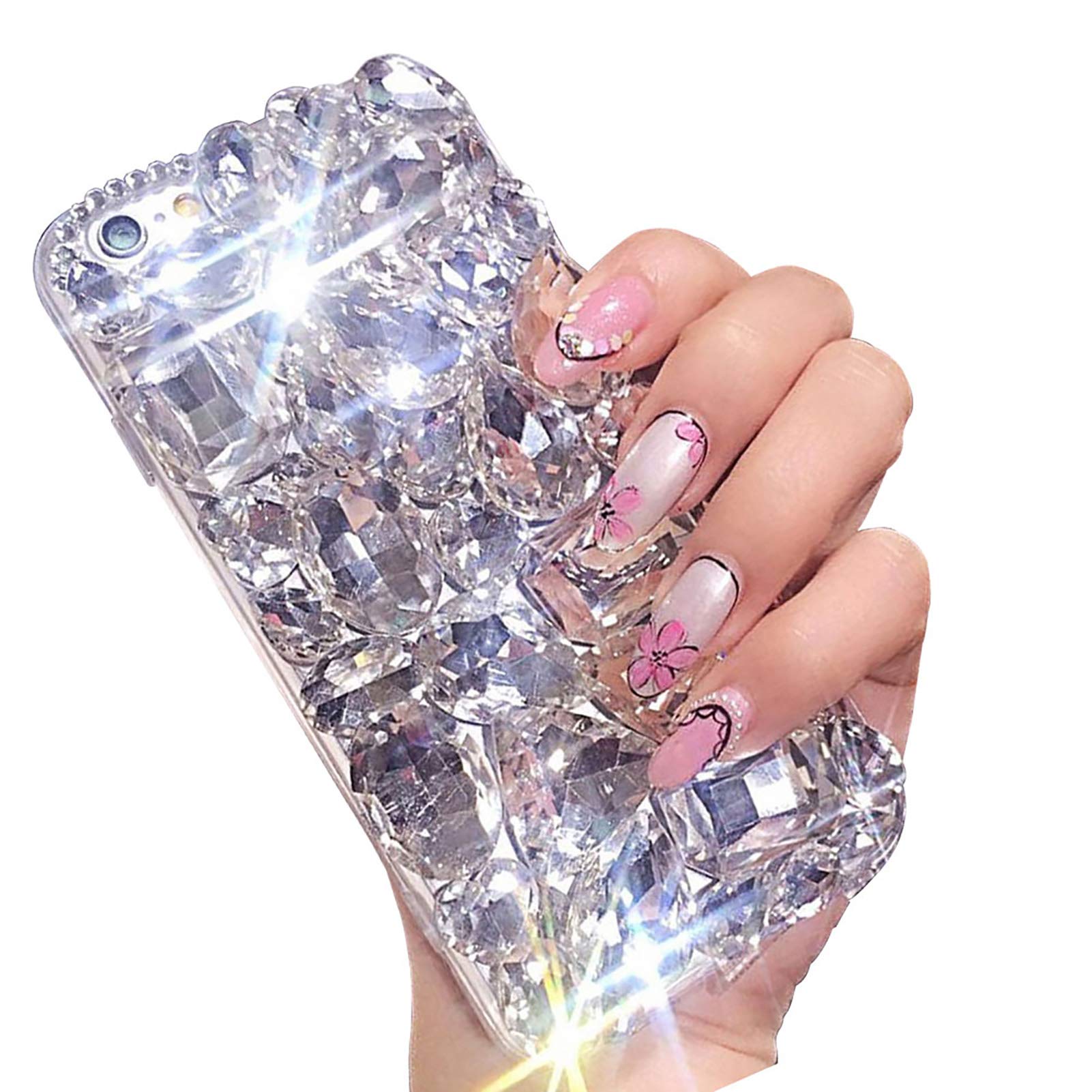 Amazon.com: LCHDA Bling Diamond Case for Samsung Galaxy A12, Glitter ...