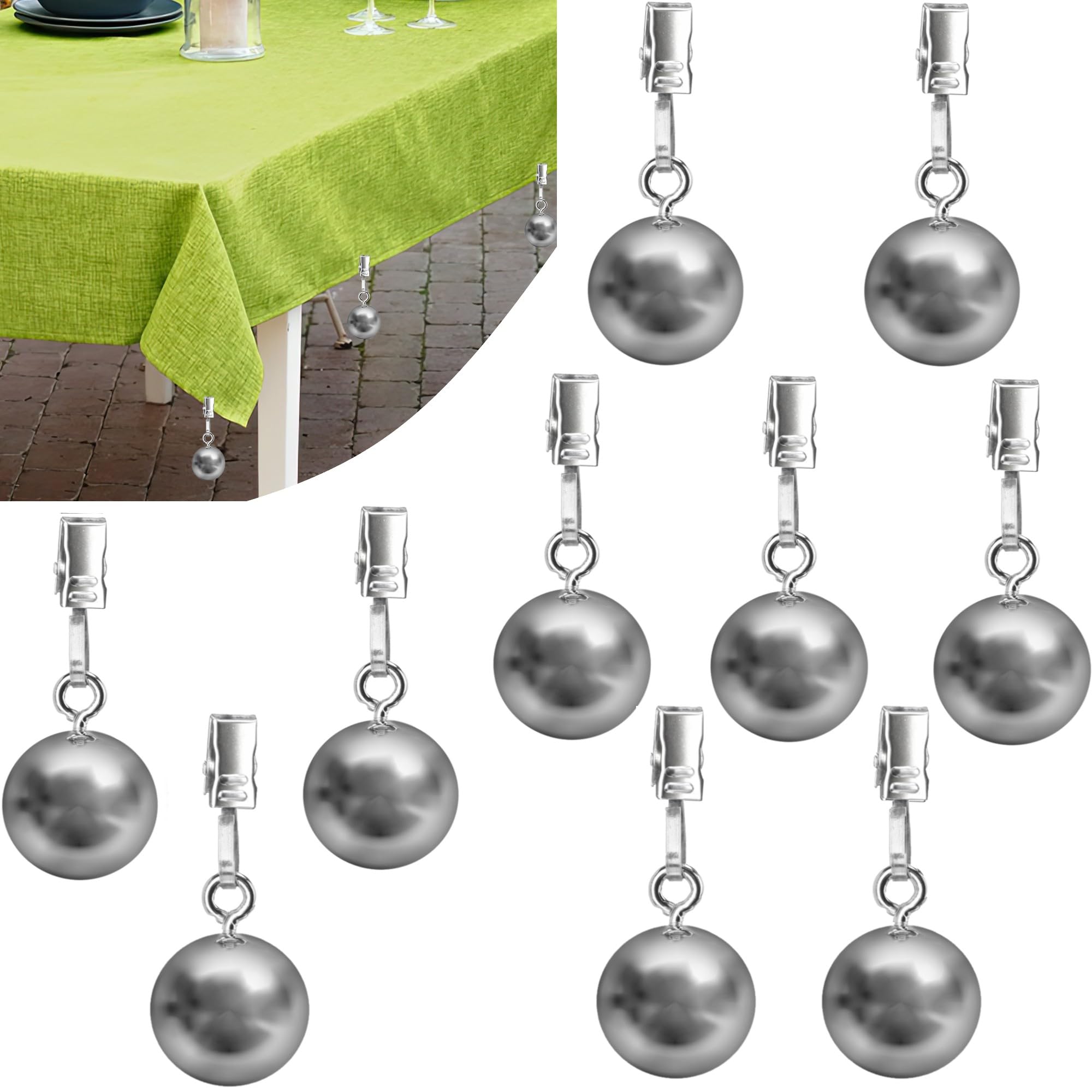Amazon.com: 10 Pack Tablecloth Weights, Stabilizing Tablecloth, Clip ...