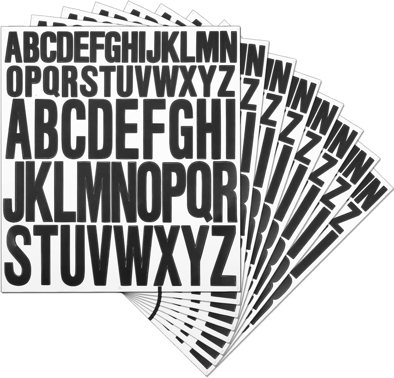 8pcs Black Letter Stickers 1 Inch 2 Inch Self Adhesive Upper Case ...