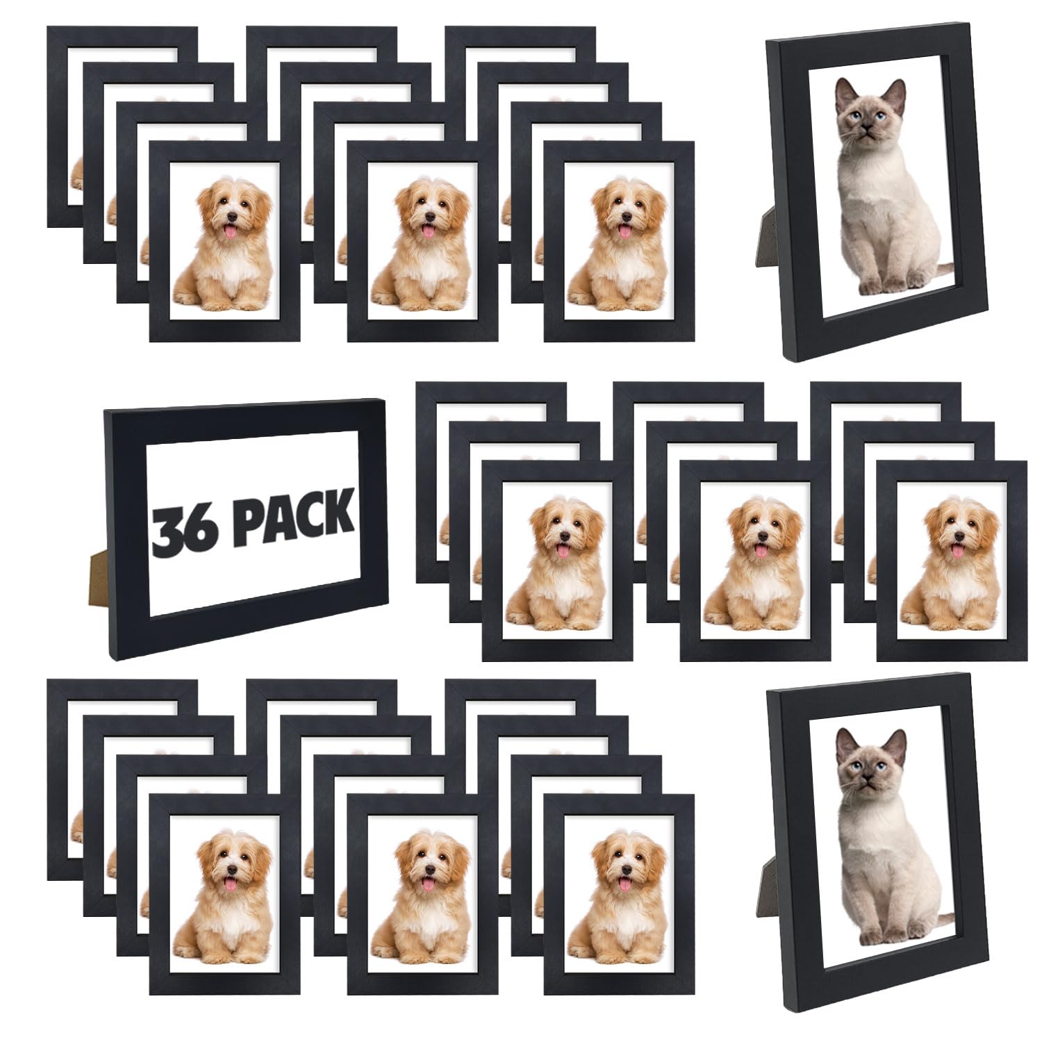 Amazon.com - WHEATHUSK Set of 36 Picture Frame Bulk 4x6 Photo Picture ...