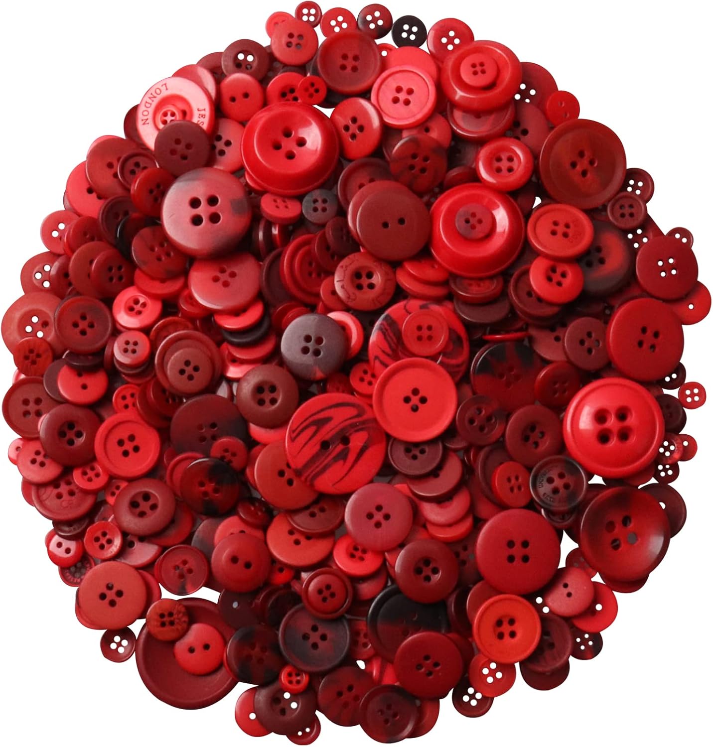 Amazon.com: Tnstk 650 Pcs Buttons Round Resin Buttons 2 and 4 Holes ...