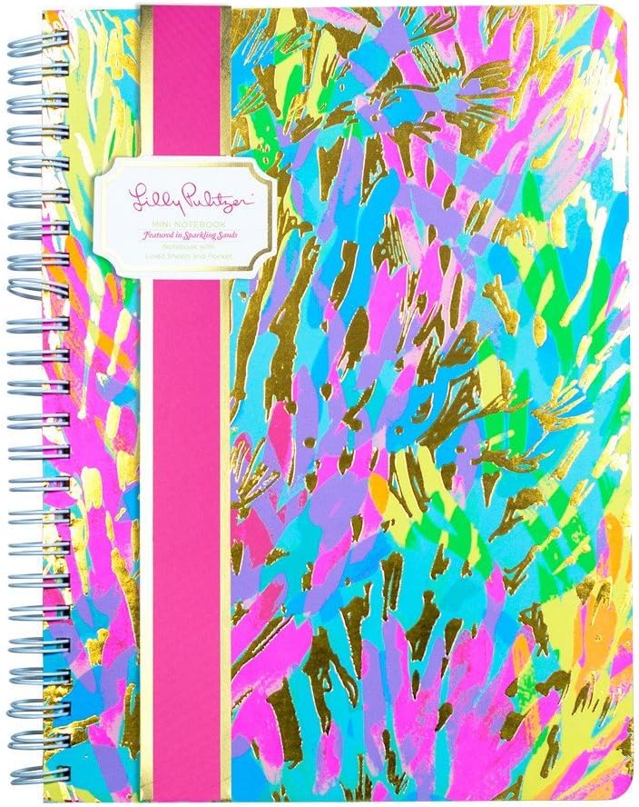 Amazon.com : Lilly Pulitzer Mini Notebook - Sparkling Sands : Office ...