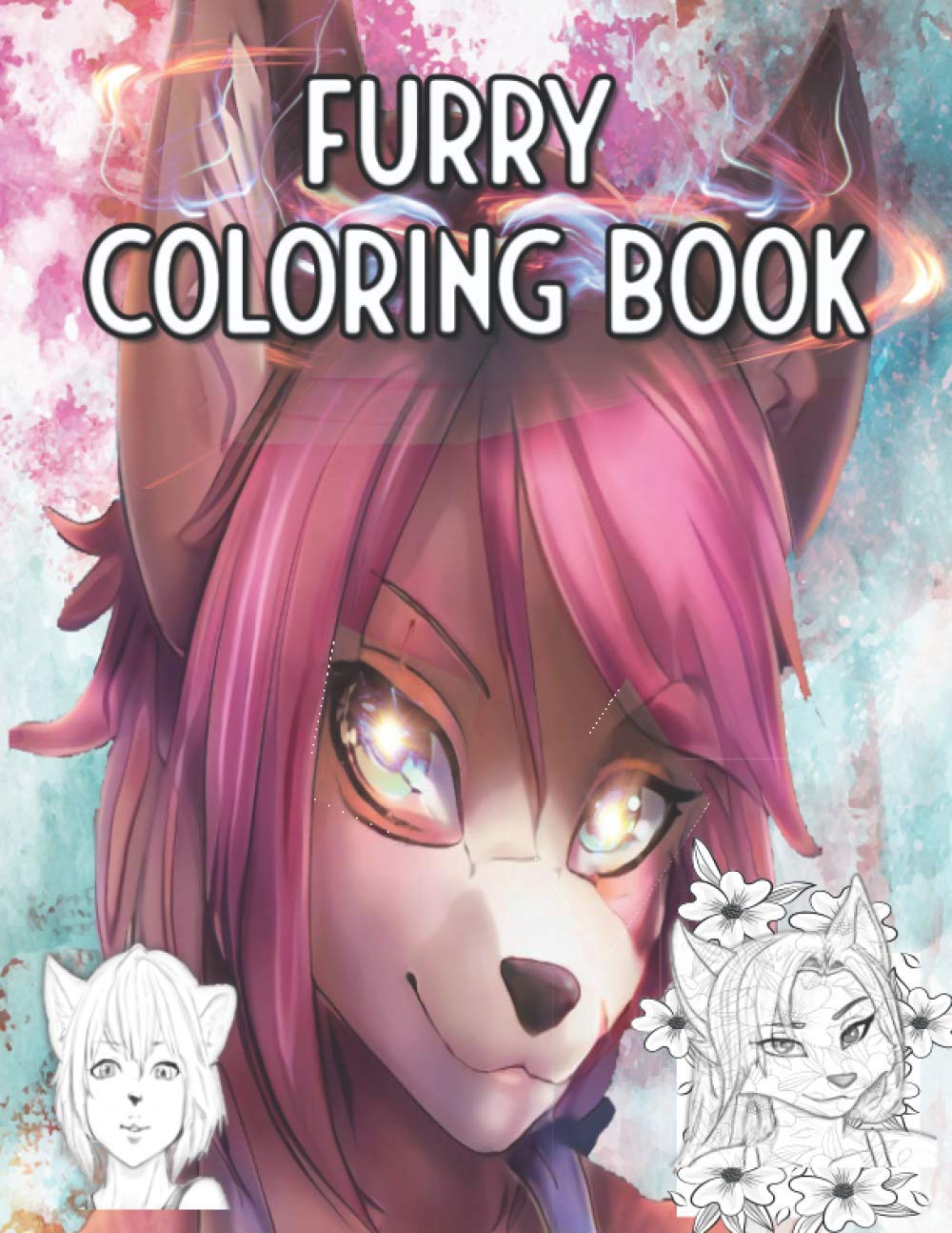 Furry Coloring Book: Magic Fursonas to color for humans, human-likes ...