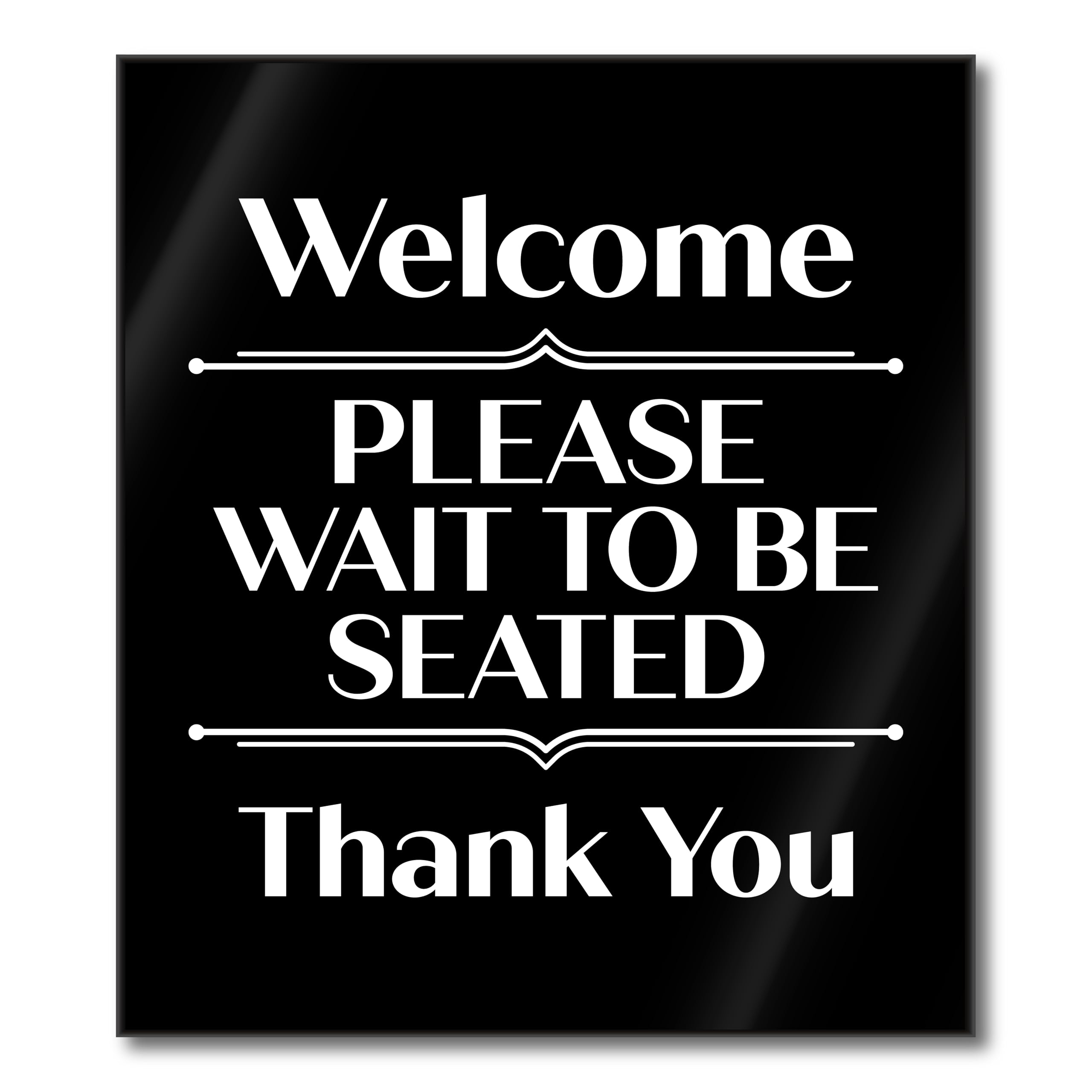 Amazon.com : Acrylic 7x8 Please Wait to be Seated Sign, Premium Please ...
