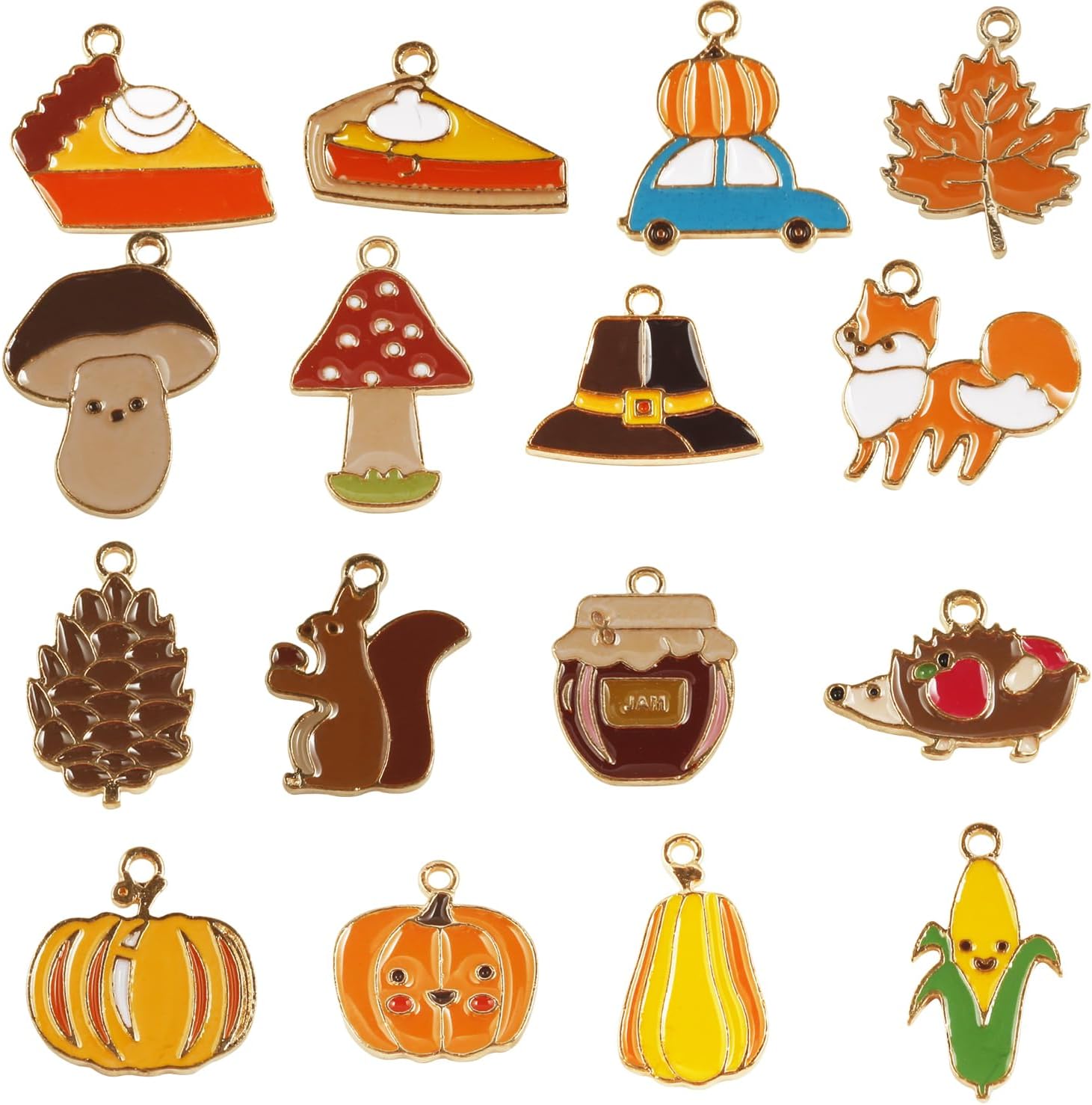 Amazon.com: YDDXAQHB 32 PCS Thanksgiving Fall Enamel Charms Turkey ...