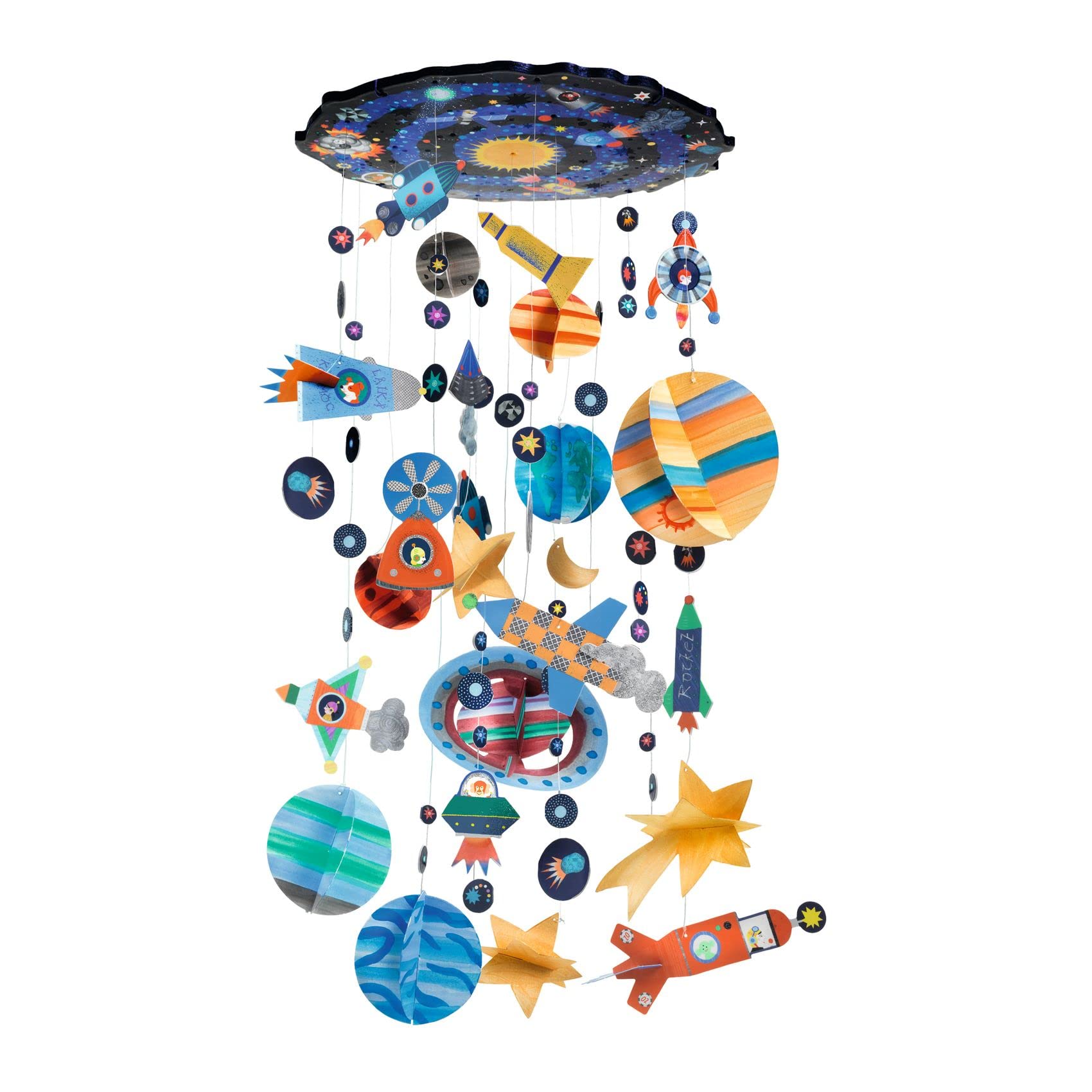 Amazon.com: Djeco-US Do It Yourself Solar System Mobile Kit Arts ...