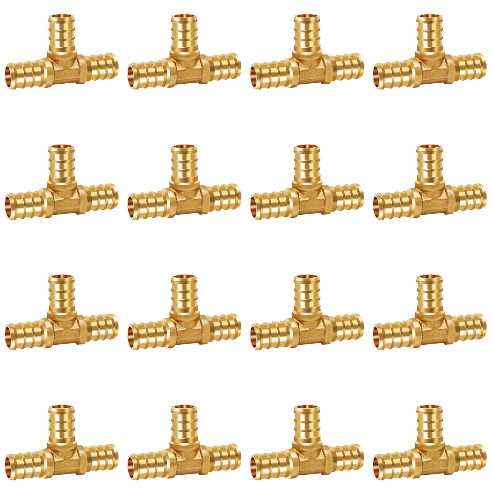 Snapklik.com : Horiznext 1/2 Inch Pex Tee Fitting, Brass Coupling ...