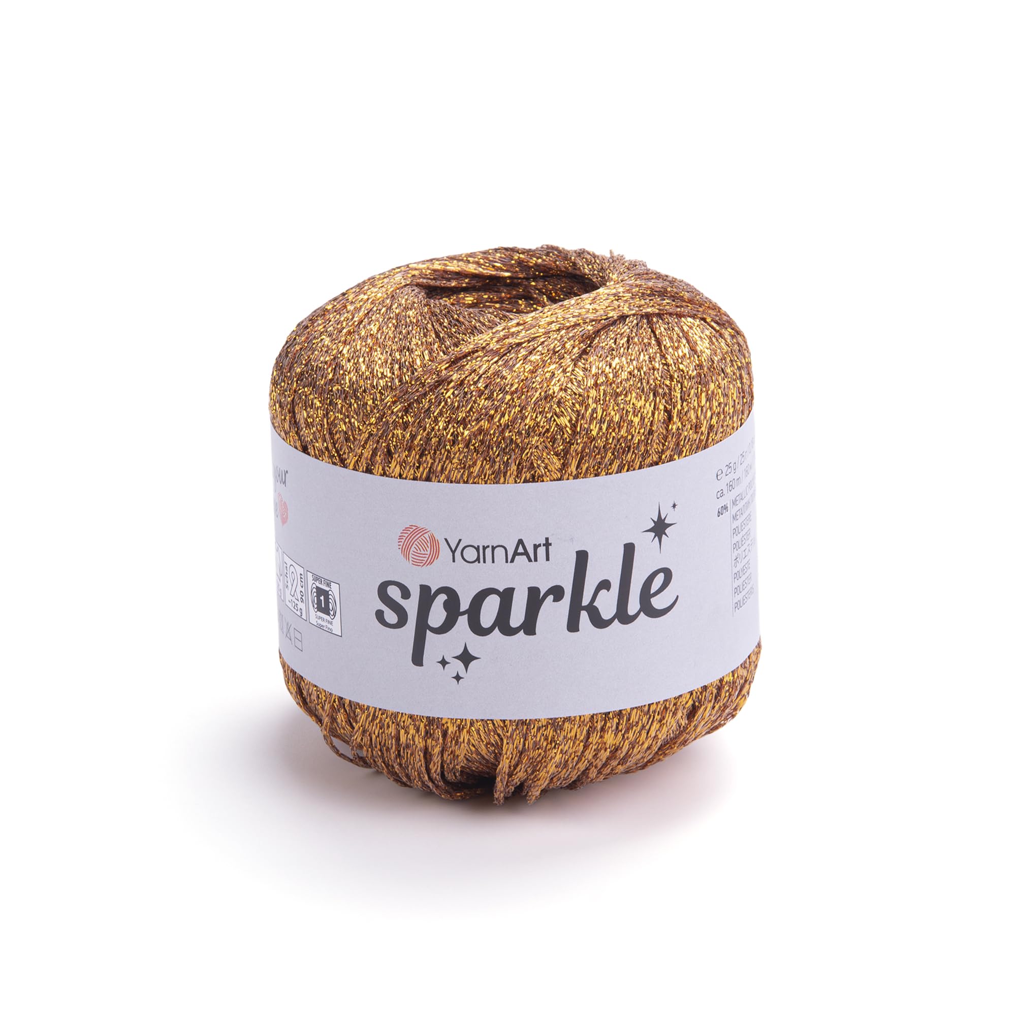 Amazon.com: YarnArt Sparkle - Metallic Glitter Yarn, Fine Lightweight ...