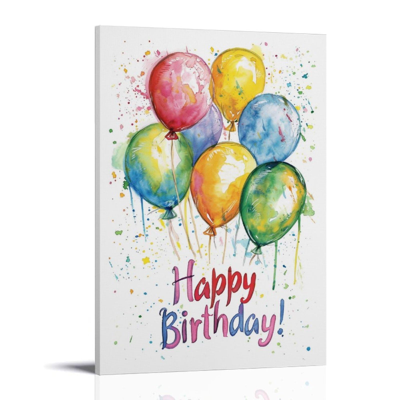 Happy Birthday Painted Canvas
