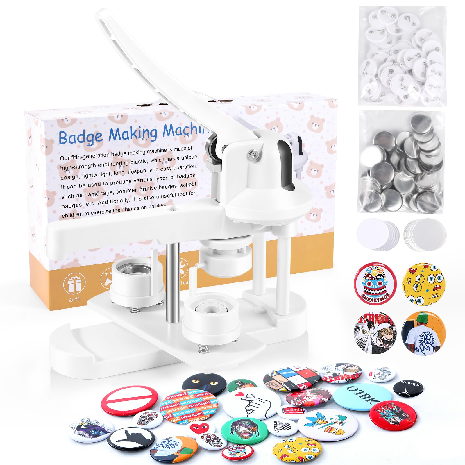 Amazon.com: HOCET Button Maker,32mm(1.25 inch) Pin Maker Machine,Button ...