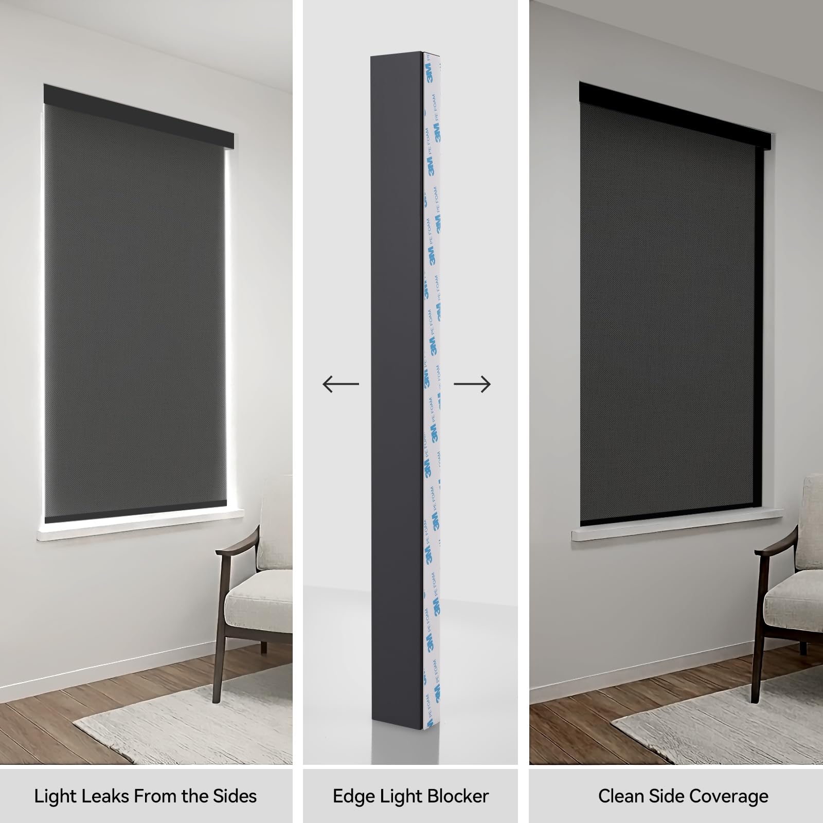 Snapklik.com : ZSTARR PVC Light Blockers Blackout Light Blockers Side ...