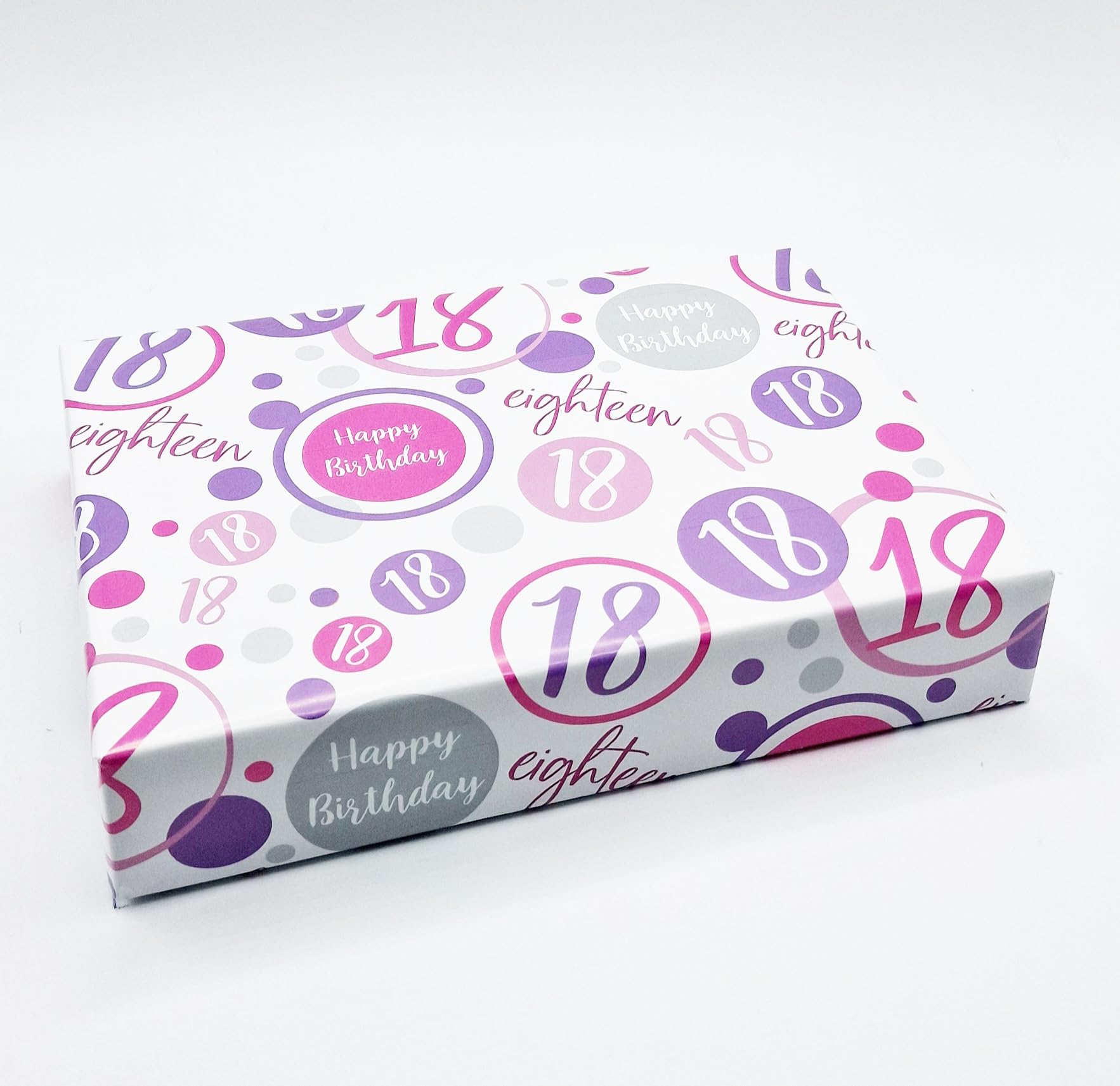 2 Sheets 18th Birthday Wrapping Paper Age 18 Birthday Gift Wrap Female ...