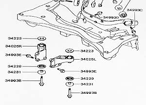 Amazon.com: Genuine Mitsubishi Differential Mount Set Left and Right ...