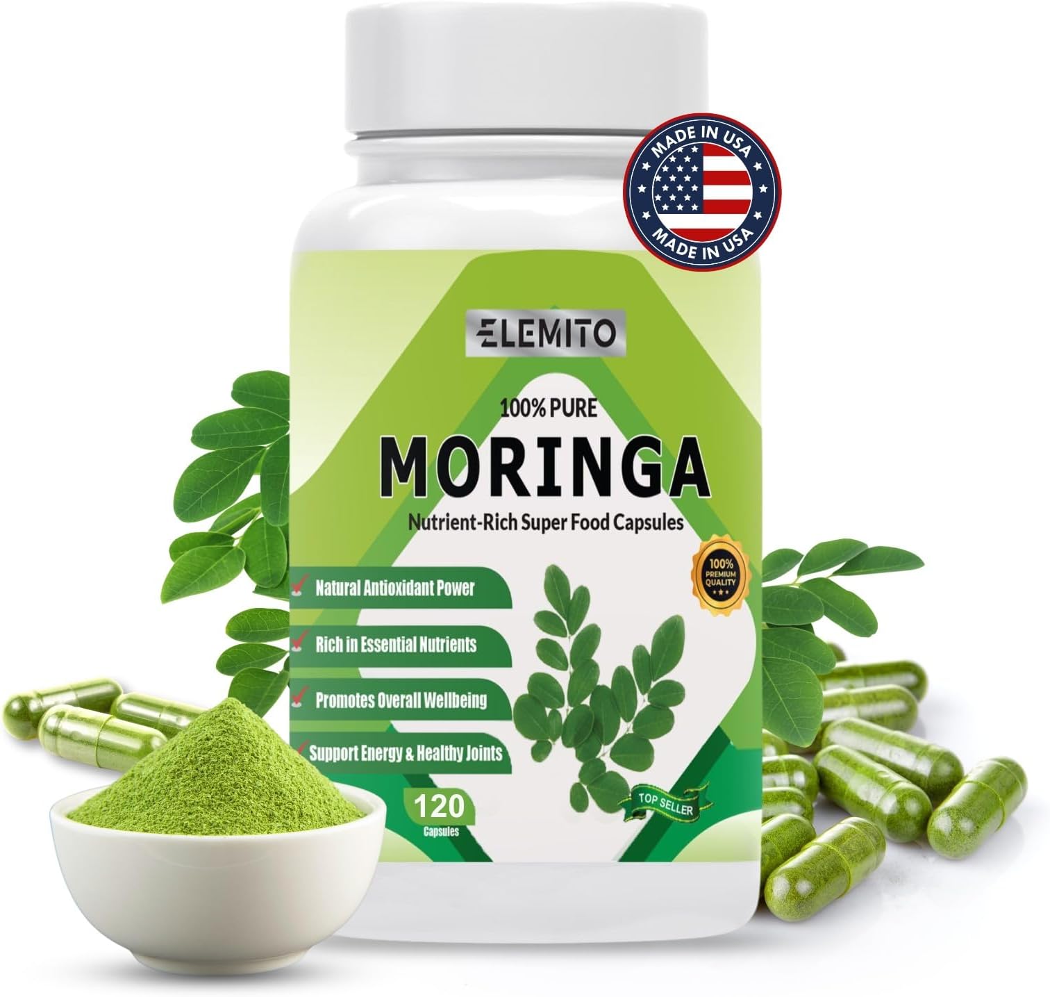 Amazon.com: FRESH HEALTHCARE Moringa Oleifera 180 Capsules – 100% Pure Leaf Powder - 3 Month ...