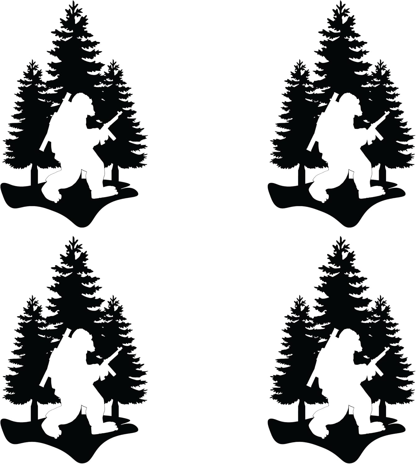 Amazon.com - TreeArm Gun Loaded Bigfoot in Forest Vinyl Decal Water ...