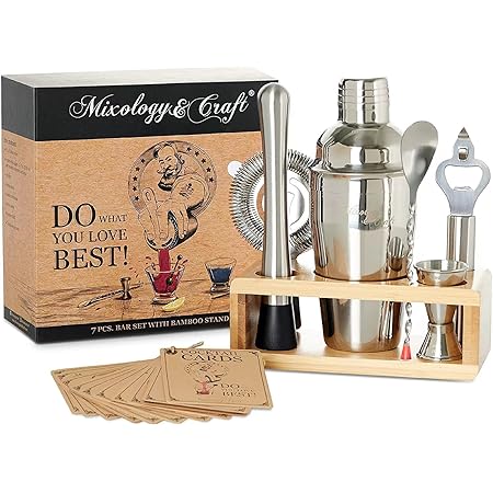 Amazon.com: 25 oz Cocktail Shaker Set 16 Pcs Mixology Bartender Kit ...