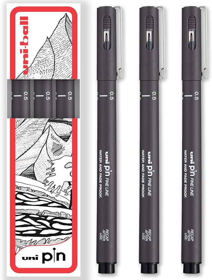 uni-ball PIN Fineliners | Fine Tipped Writing Pens | Water & Fade ...