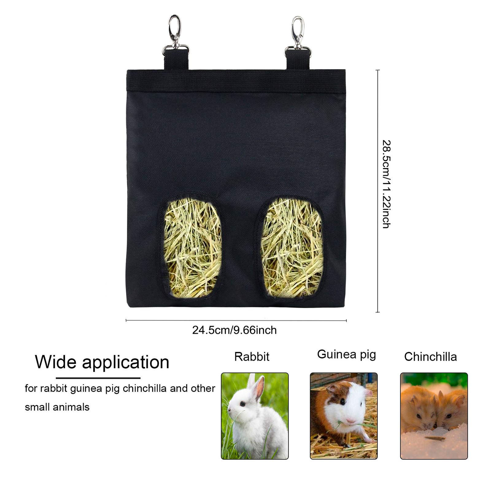 Rabbit Hay 3-Piece Feeder Set - Hanging Hay Bags For Small Animals ...