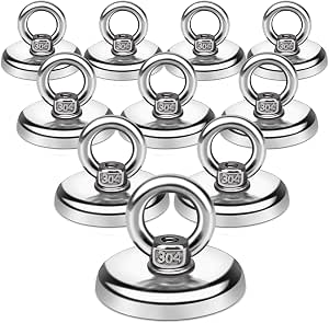 Amazon.com: E BAVITE Magnetic Hooks, 100 LB（45KG） Heavy Duty Magnetic ...