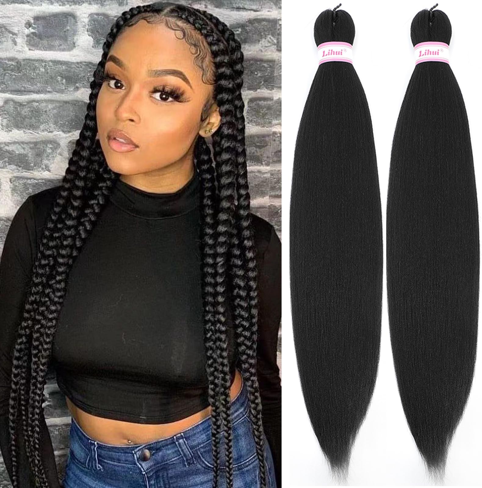 Amazon.com : Col Bling Braiding Hair Pre Stretched Ombre 28 Inch 3 ...