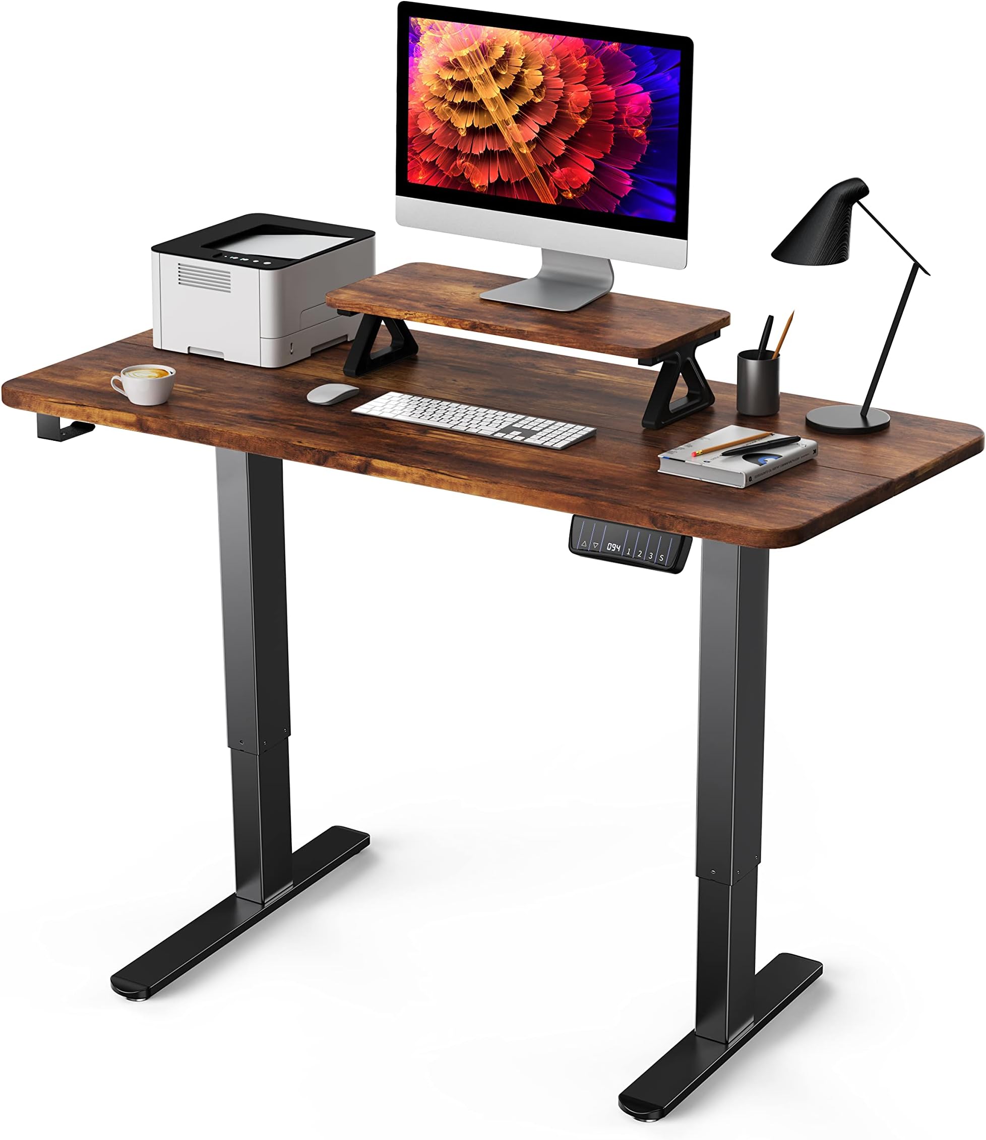 Amazon.com: Totnz Memory Electric Height Adjustable Desk, Sit Stand Up ...