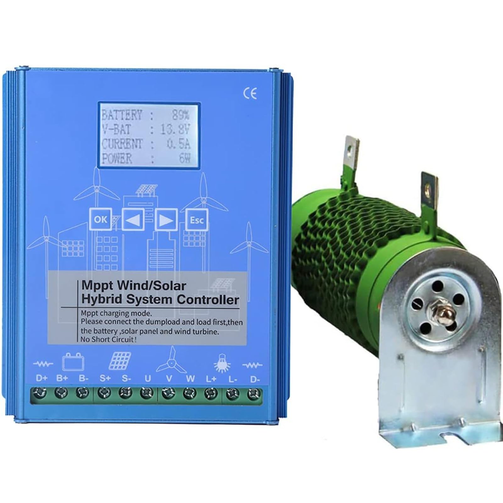 Amazon.com : 5000W Wind Solar Hybrid Charge Controller with LCD Display ...