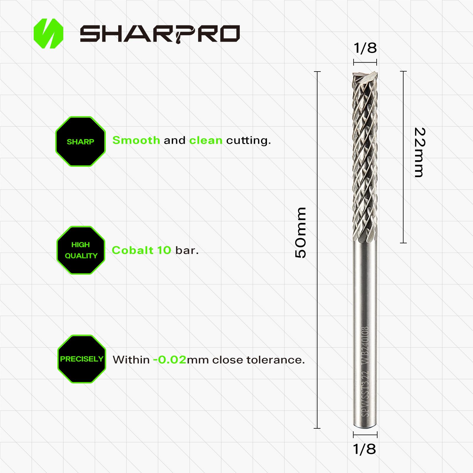 Snapklik.com : SHARPRO Tungsten Carbide Burr 1 8 Inch, Compatible