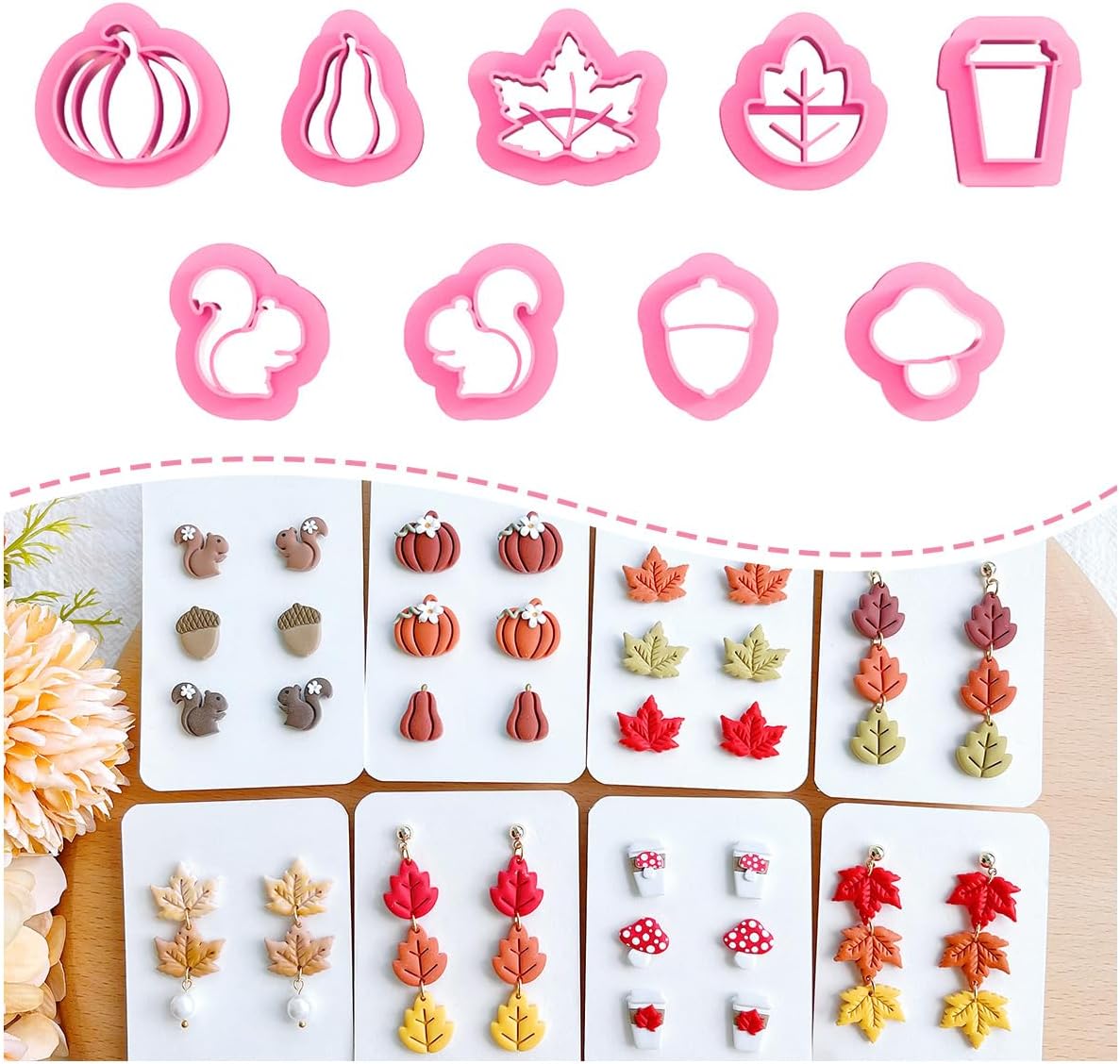 Amazon.com: Keoker Fall Polymer Clay Cutters - Maple Leaf Clay Cutters ...