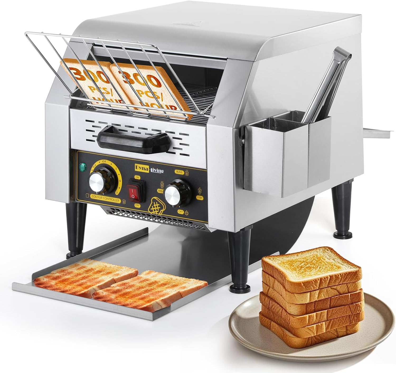 Amazon.com: Dyna-Living Commercial Toaster 300 Slices/Hour Commercial ...