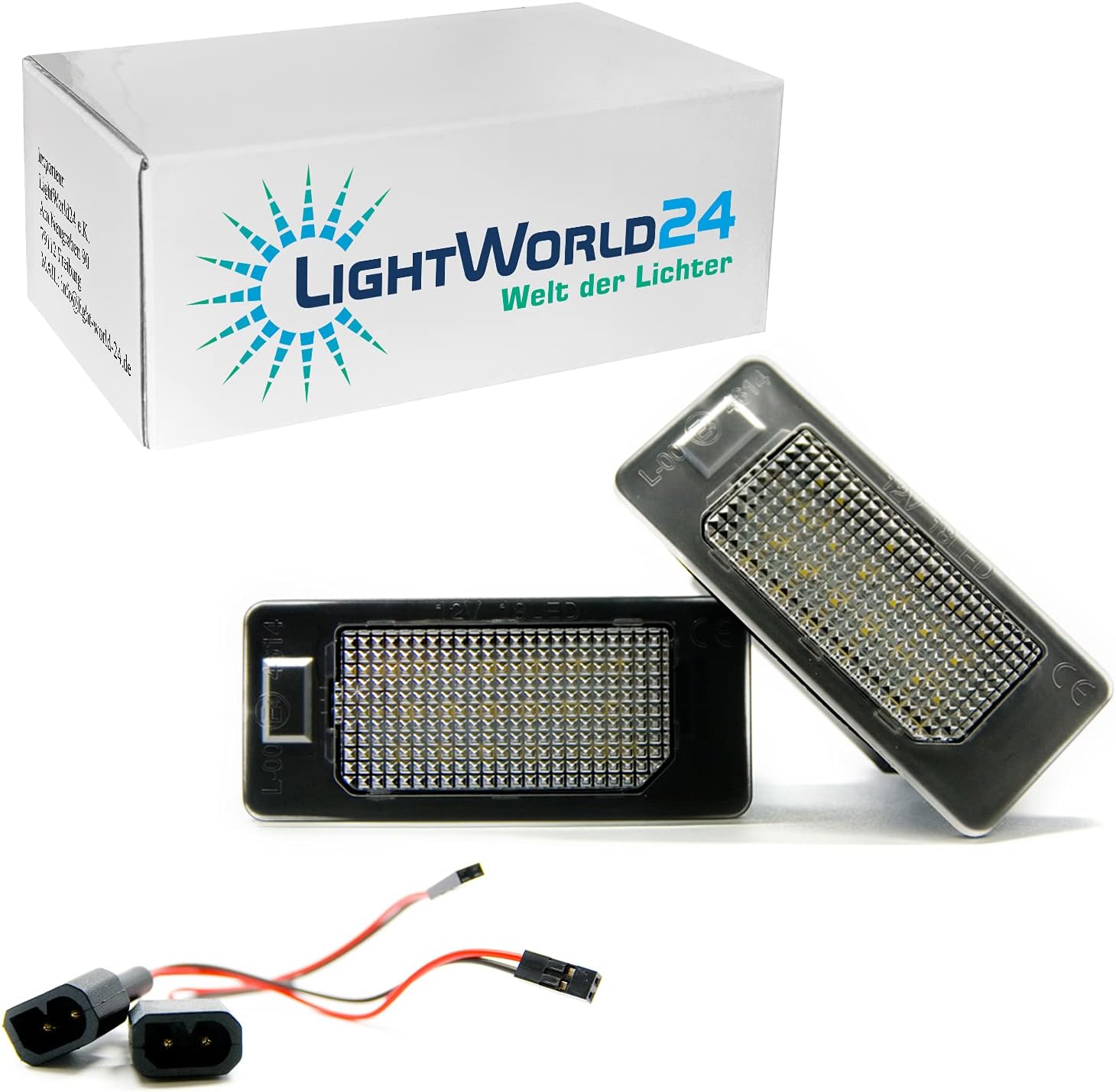 YPLonon Kennzeichenbeleuchtung 2 Stücke Nummernschildbeleuchtung Weiß 6500 K Kennzeichenleuchte ...