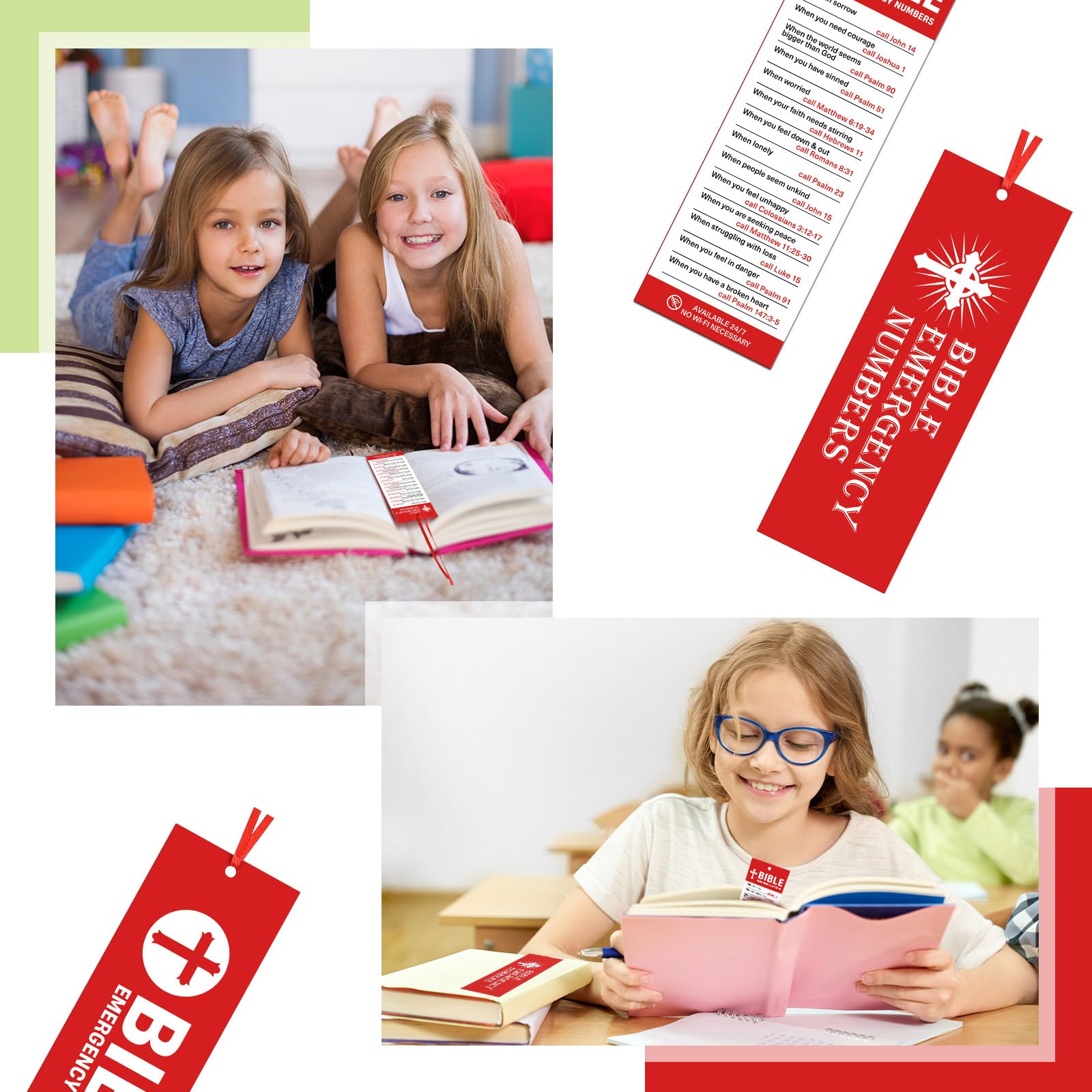 Snapklik.com : Cholemy 60 Pcs Gods Emergency Numbers Bookmark For Kids ...