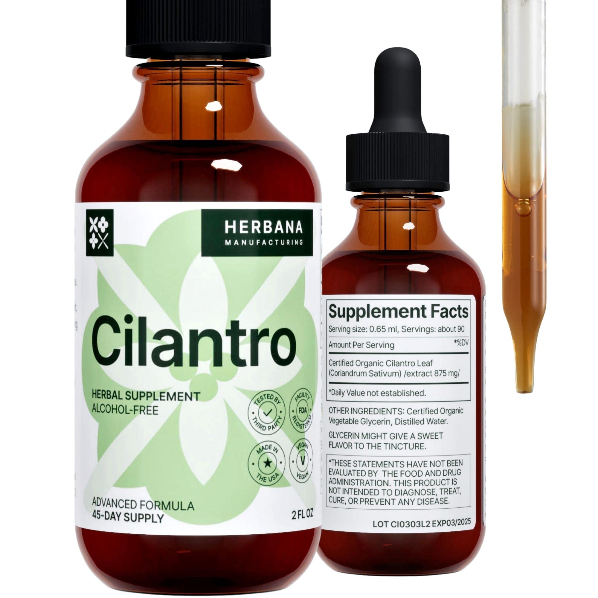 Amazon.com: Cilantro Leaf 2 fl oz Liquid Extract - Organic Coriandrum ...