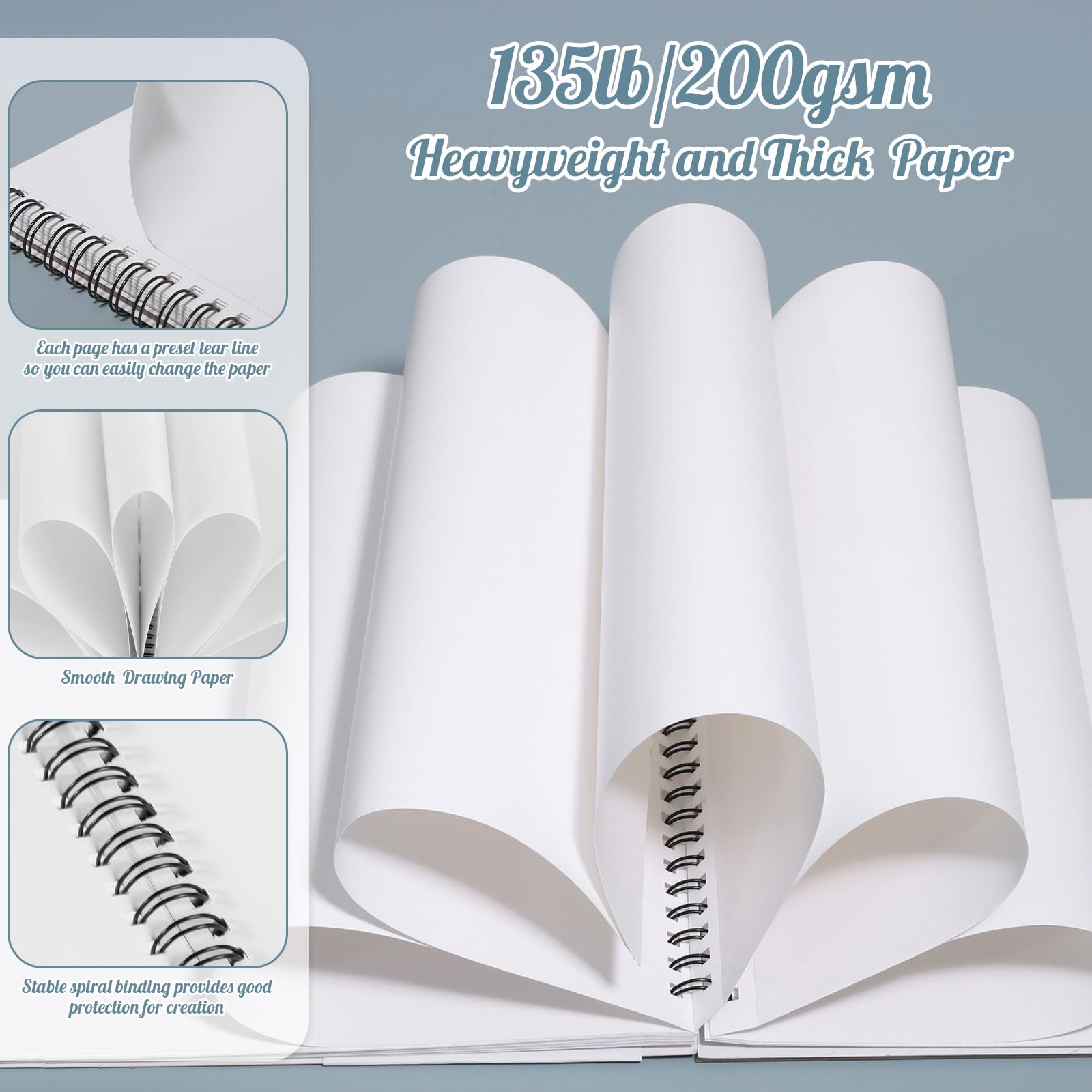 Snapklik.com : 3 Pack Marker Paper Pad, 8.38.9in Double Sided ...