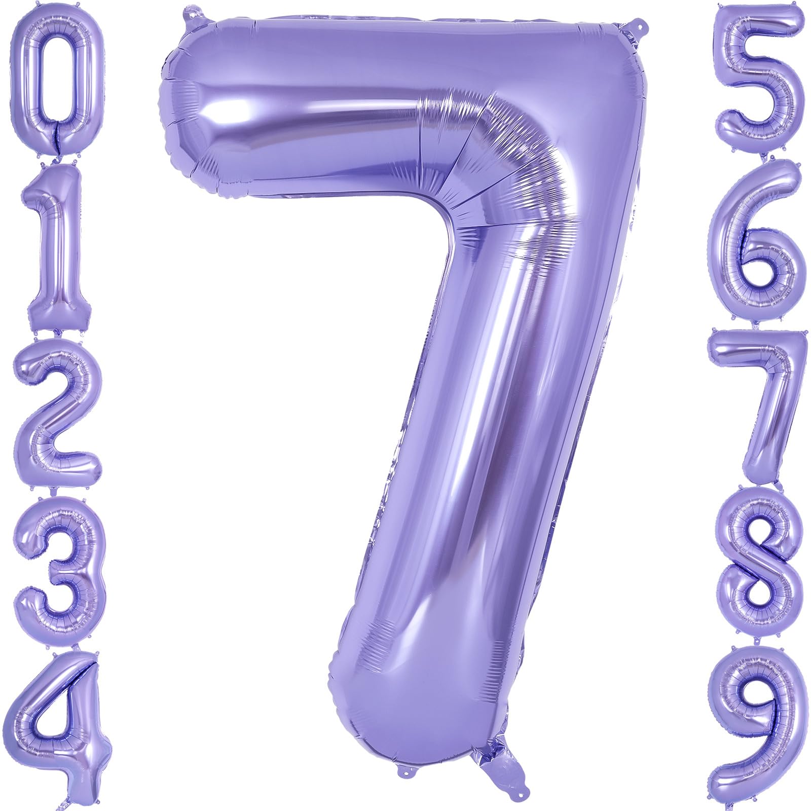 Amazon.com: Purple Number 7 Balloon 40 Inch, Big Large Foil Helium ...