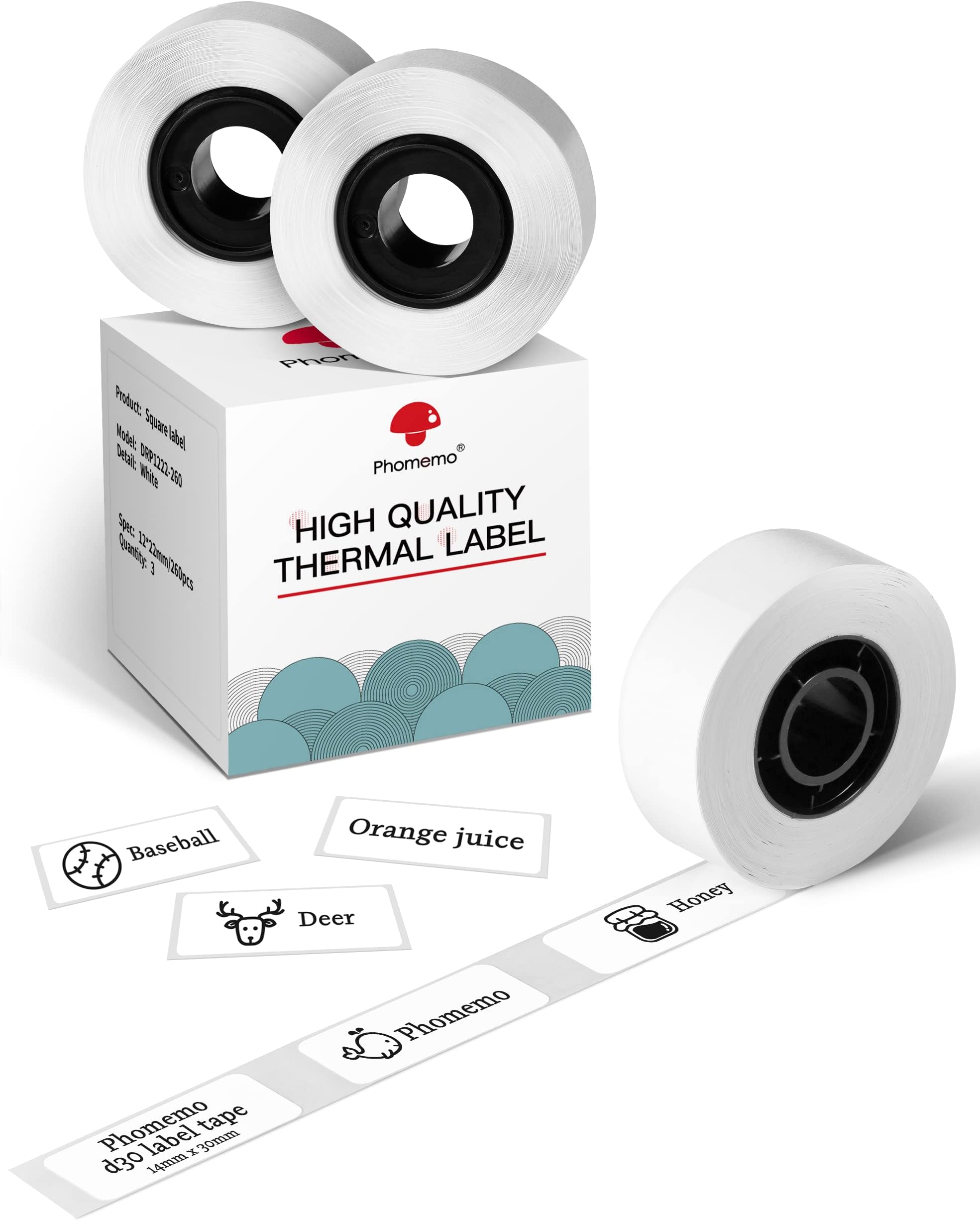 Amazon.com : Phomemo D30 Labels,Thermal Labels for D30 Label Maker,0.55 ...